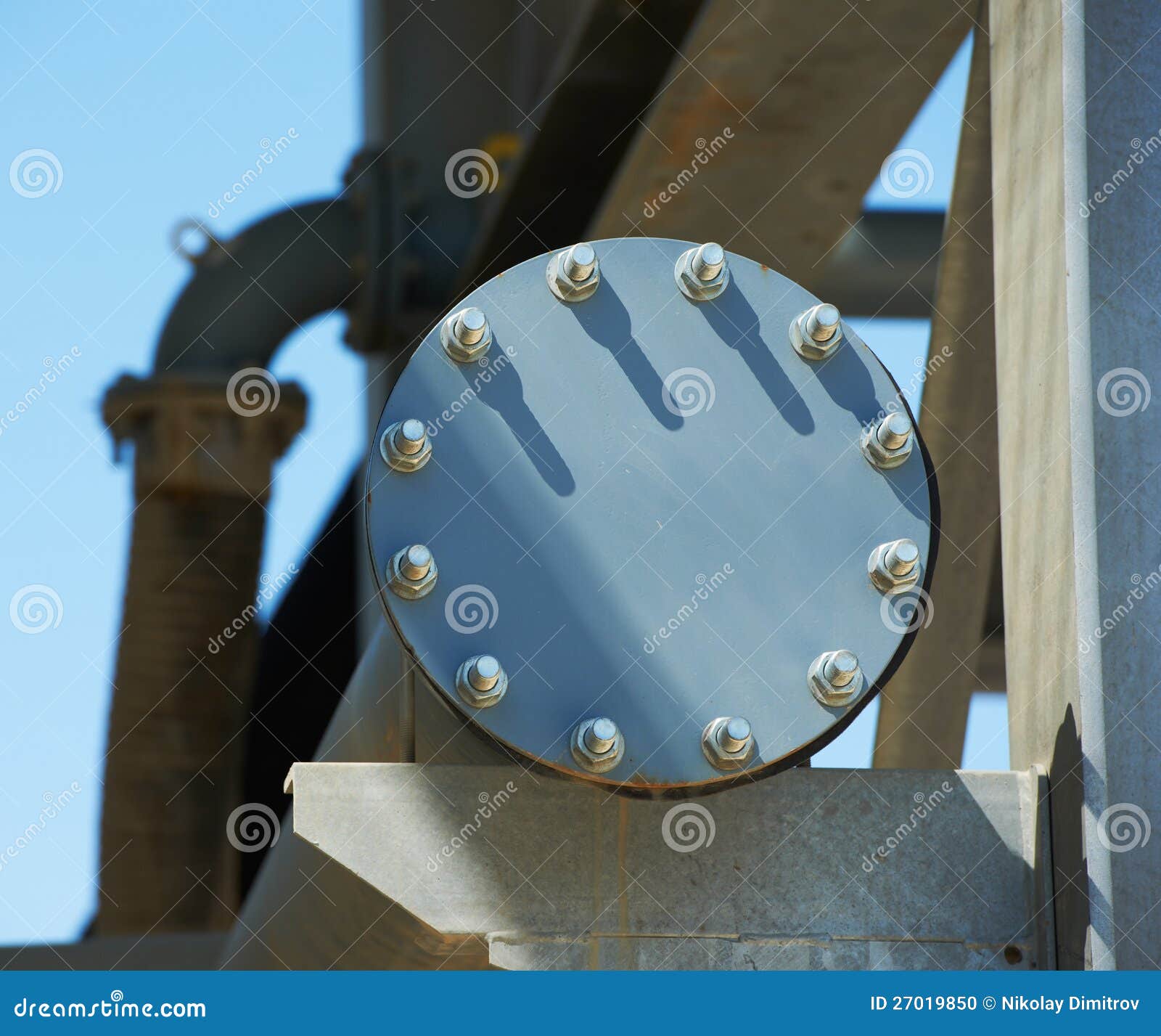 Industrial pipe cap flange stock photo. Image of equipment - 27019850