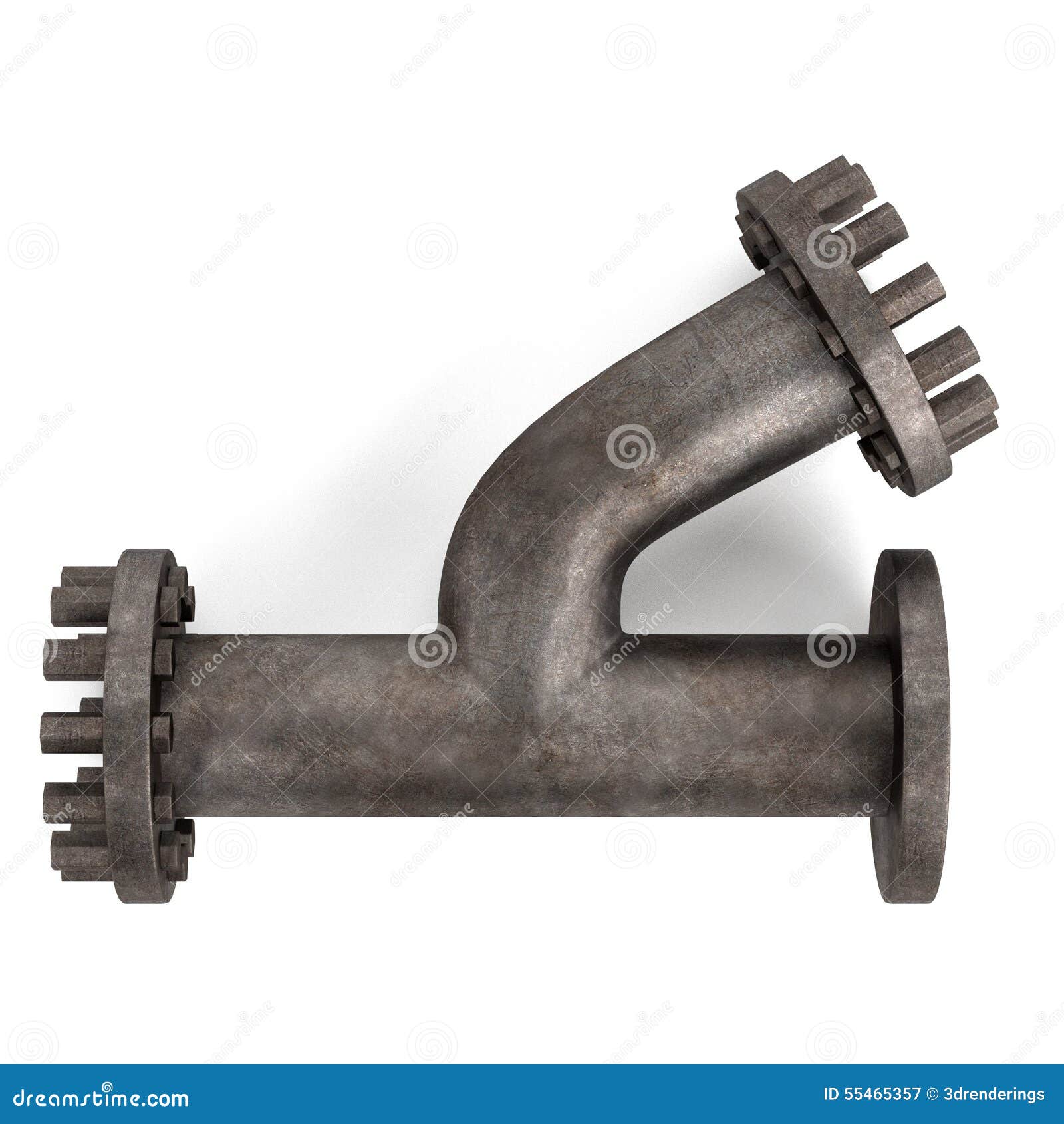 Industrial Pipe Valve Frame. Isolated On White Stock Image ...