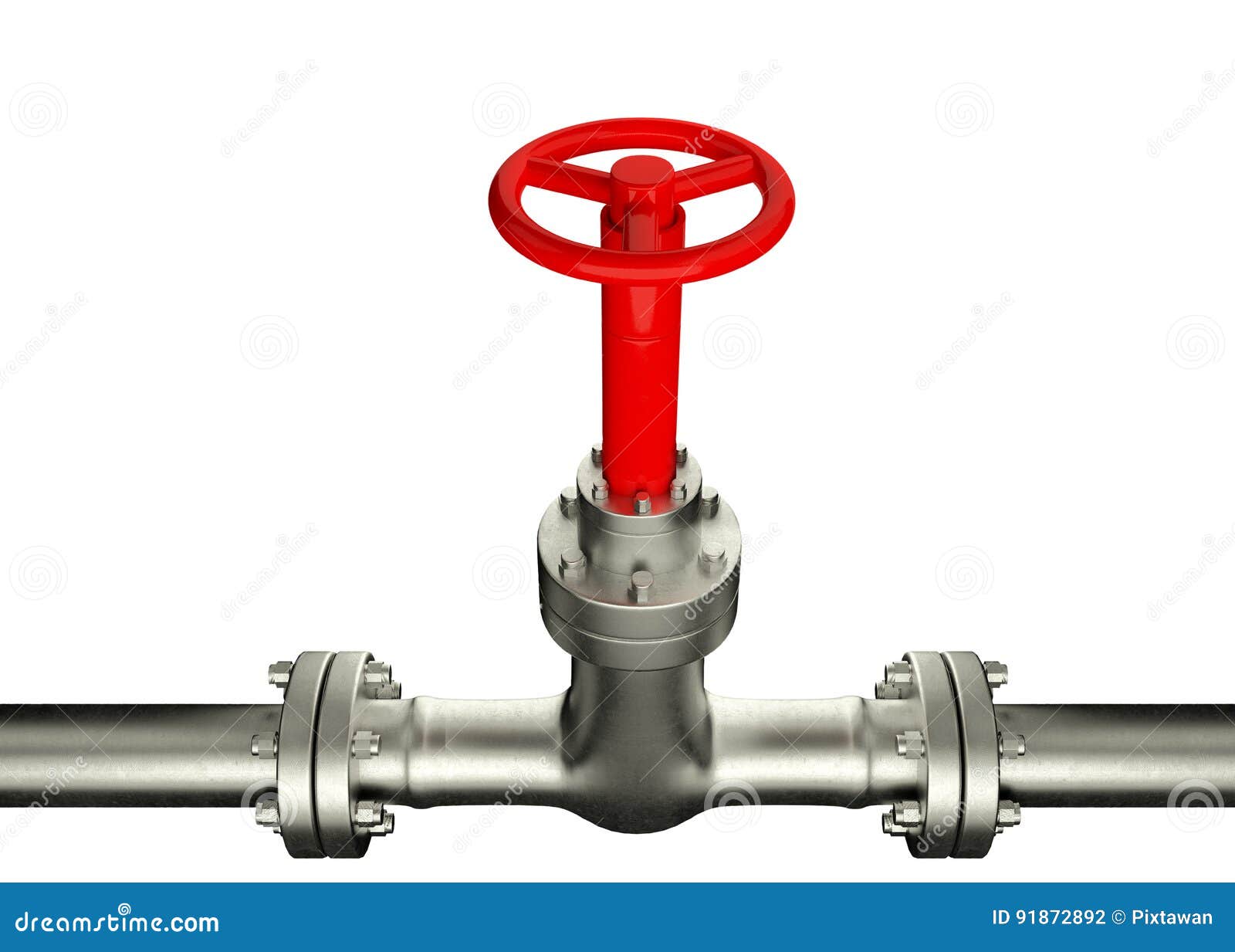 Industrial Pipe Valve Frame. Isolated On White Stock Image ...