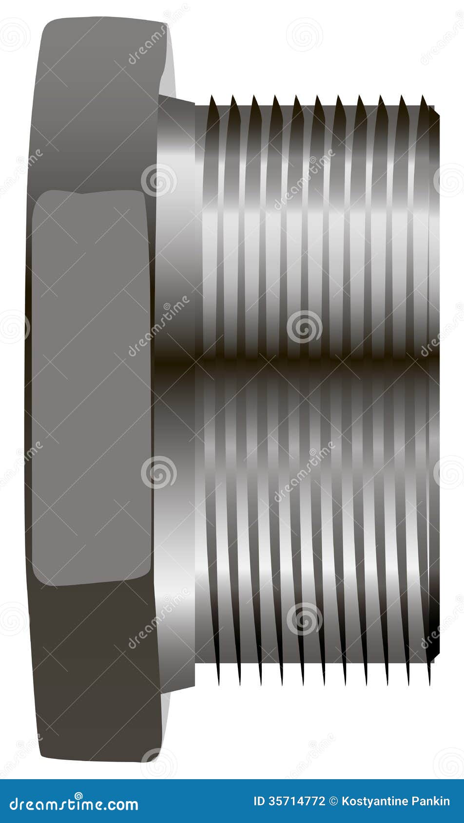 Industrial Pipe plug stock vector. Illustration of nuts - 35714772