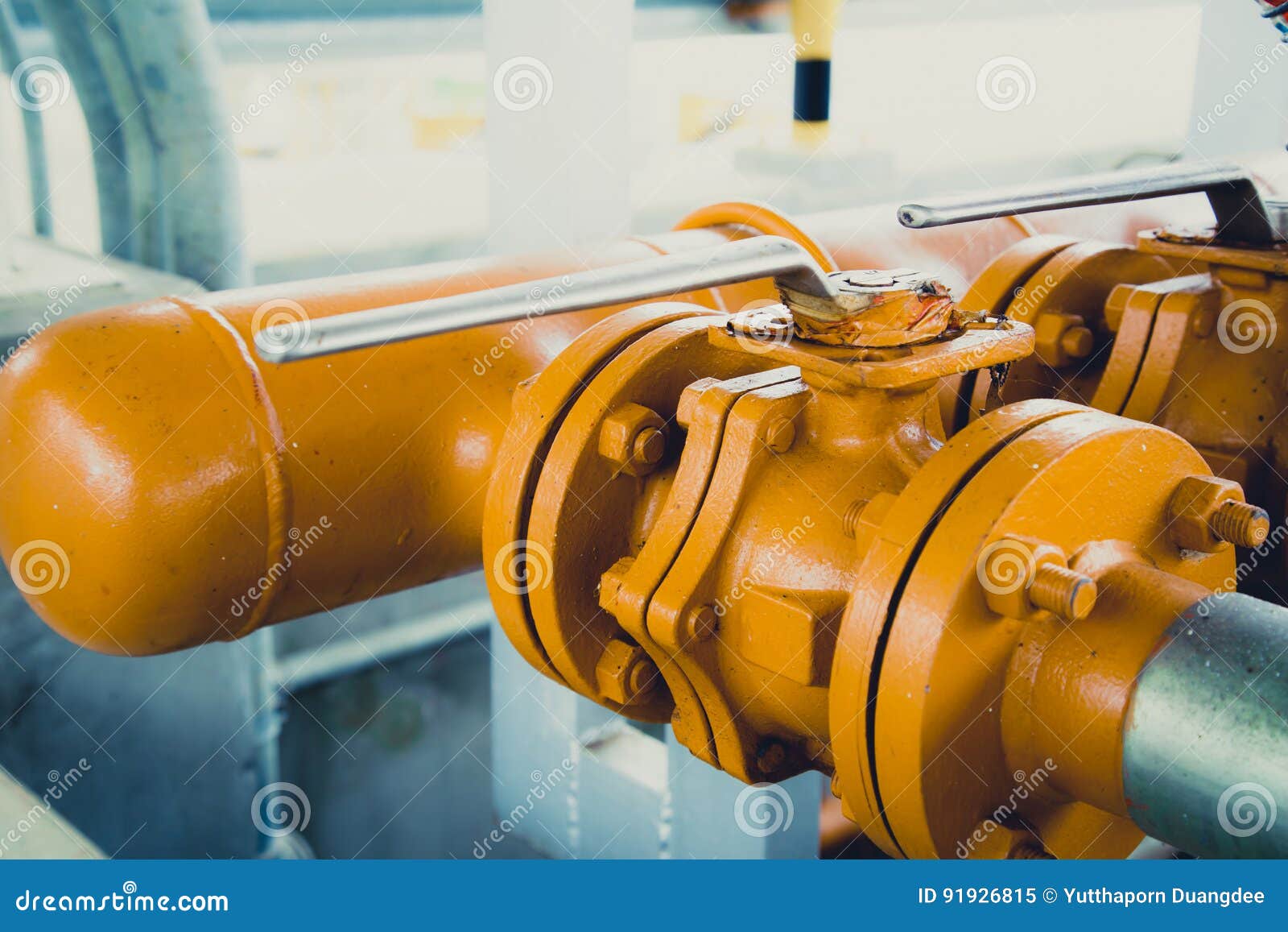 Industrial Pipe Valve / Gate Valve Stock Image - Image of manual ...