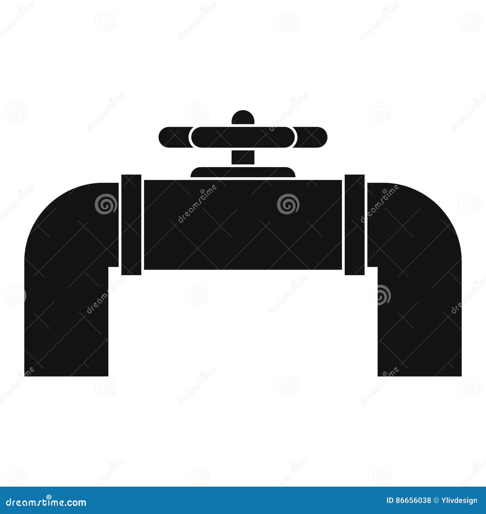 Industrial Pipe Valve Icon, Simple Style Stock Vector - Illustration of ...