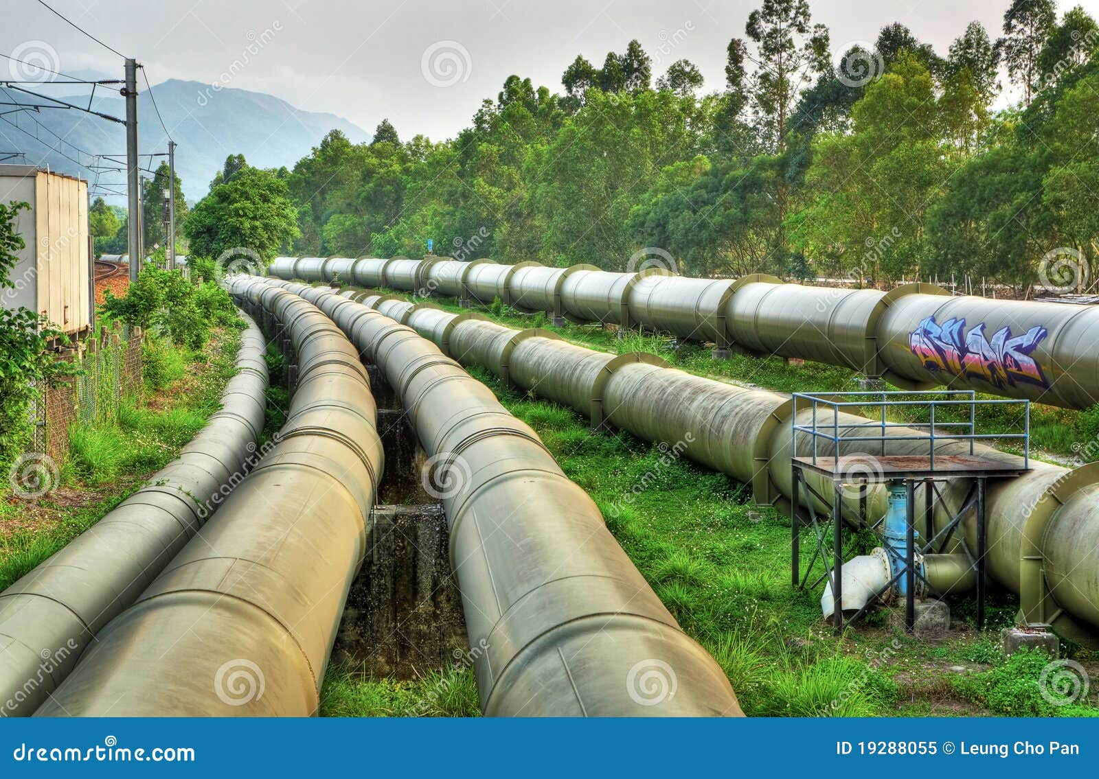 Industrial Pipeline Installation With Gas And Oil Royalty-Free Stock ...