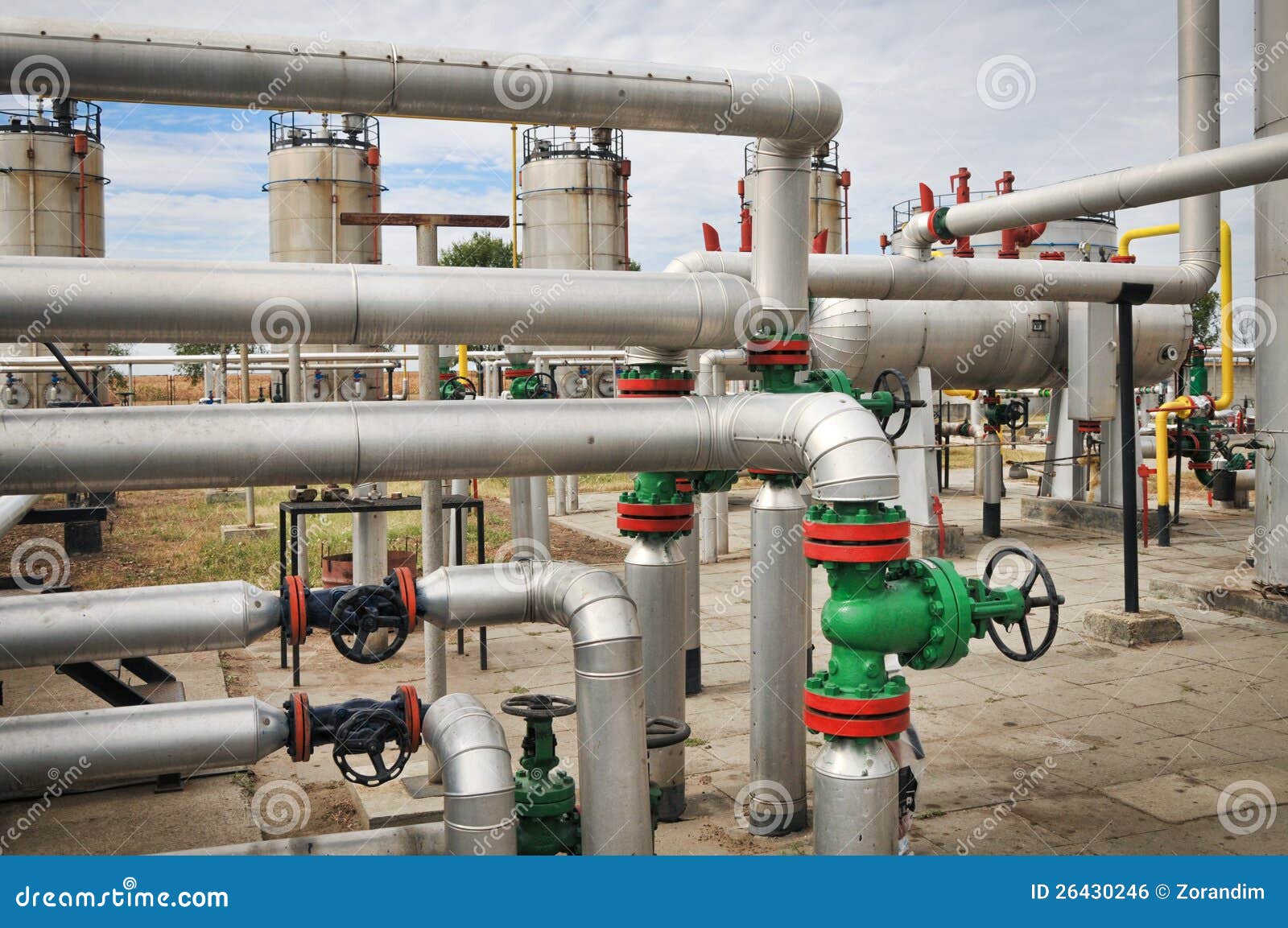 Industrial pipeline stock photo. Image of pipe, blue - 26430246