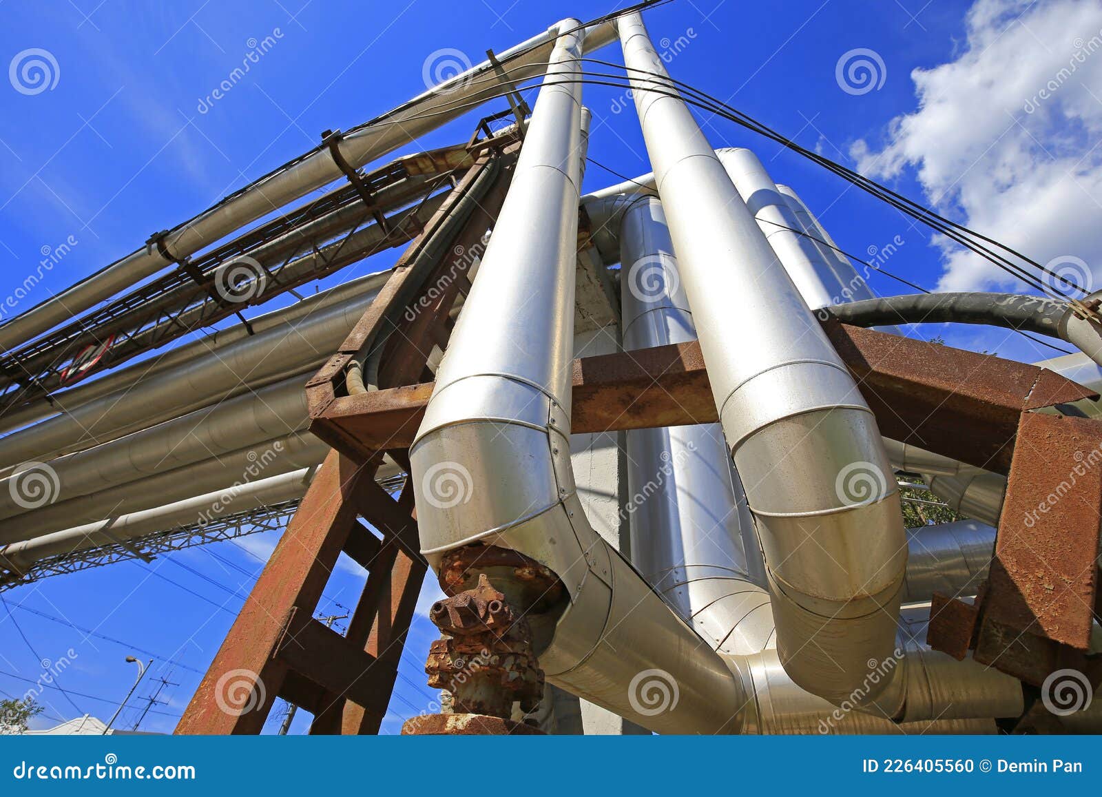 Industrial Pipeline Equipment of the Factory Stock Photo - Image of ...