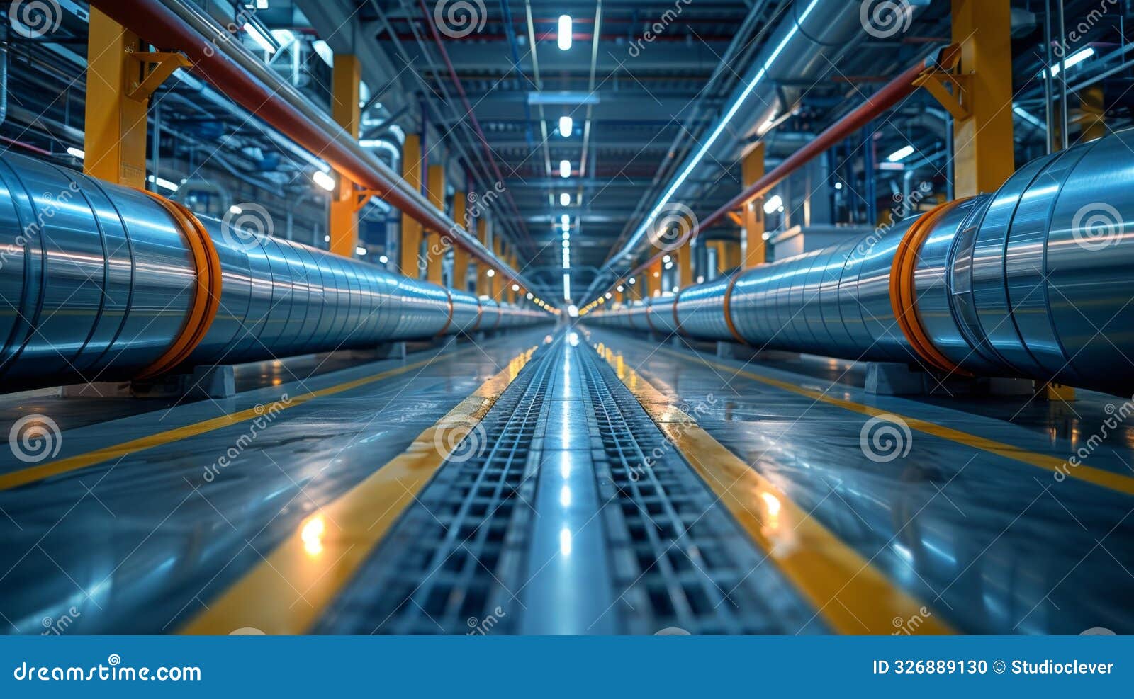 Industrial Pipeline System - Generative Ai Stock Illustration ...