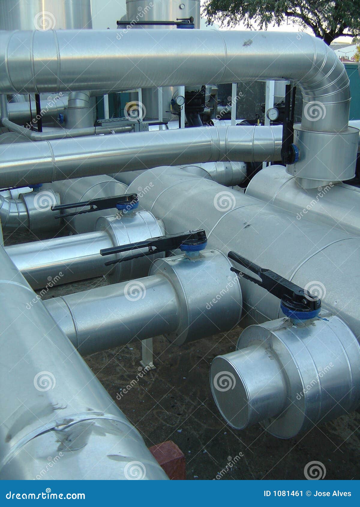 Industrial pipes stock image. Image of steam, conducts - 1081461