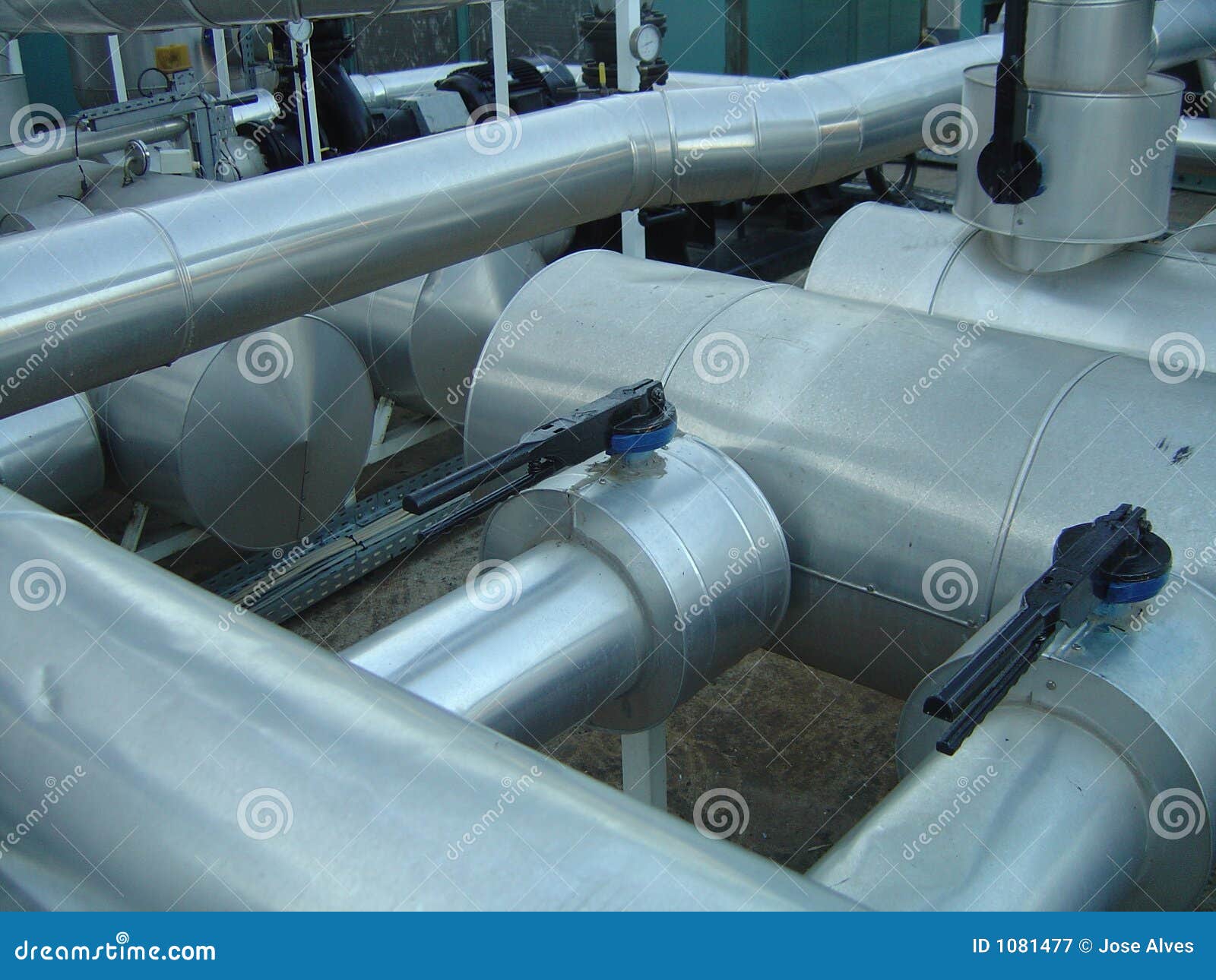 Industrial Cut Pipes For Background. Inside Factory Royalty-Free Stock ...
