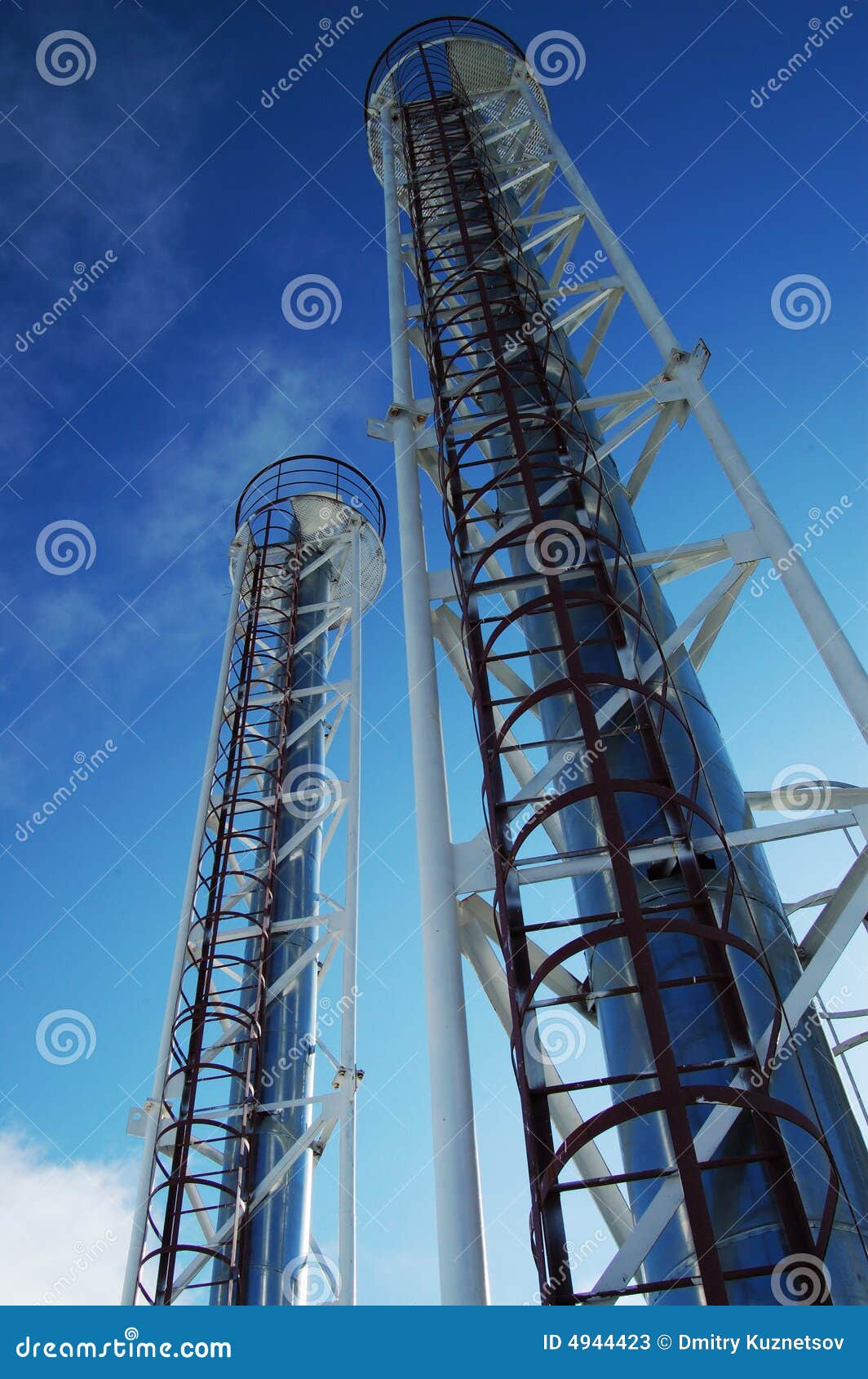 Industrial Pipes and Ladders Stock Image - Image of outdoors, ladder ...