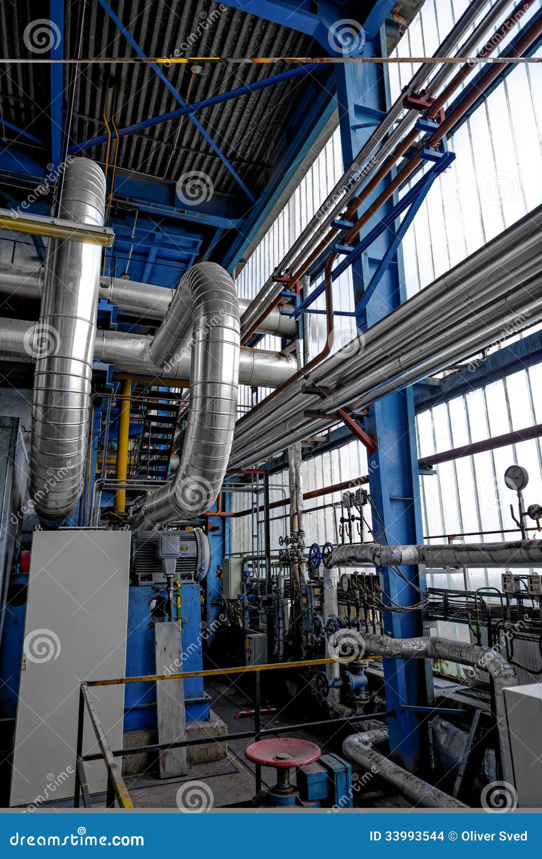 Industrial Pipes in a Thermal Power Plant Stock Photo - Image of ...
