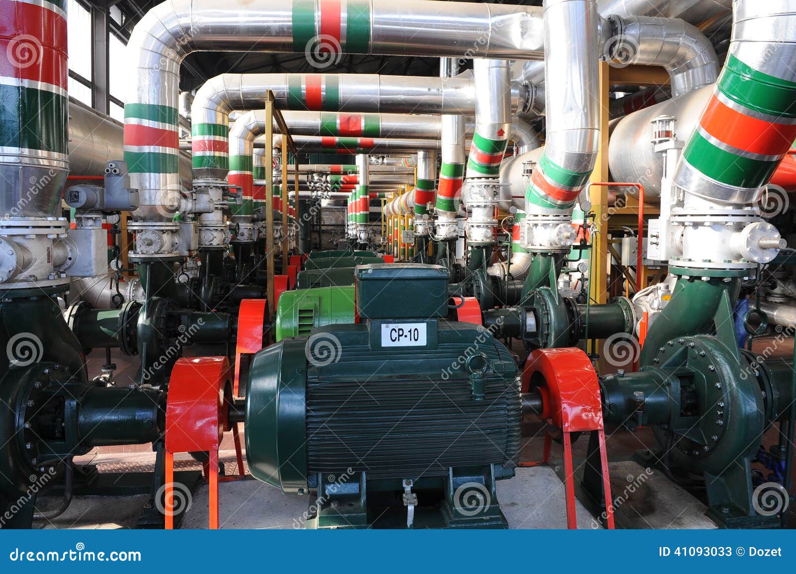 Industrial Pipes and Valves Stock Image - Image of installation, metal ...