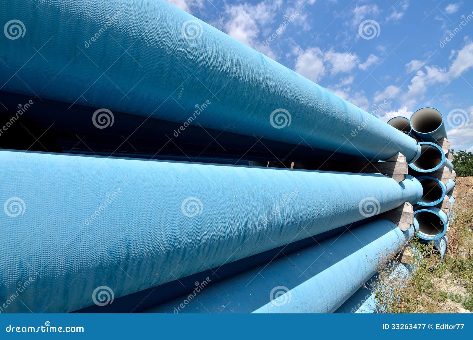 Industrial Pipes for Water Transporting Stock Image - Image of casing ...