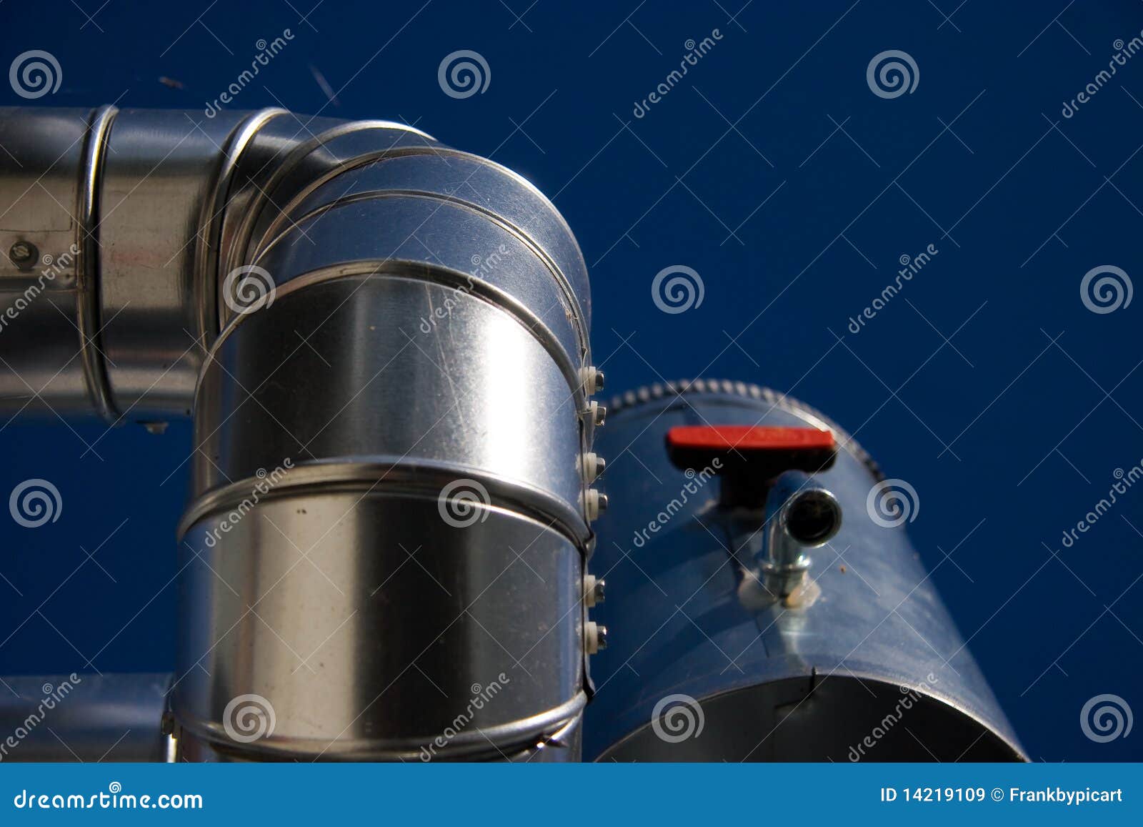 Industrial Piping stock image. Image of blue, tubes, crom - 14219109