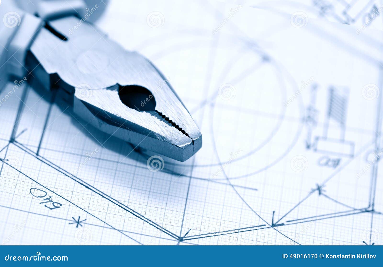Industrial Planning stock photo. Image of draft, macro - 49016170