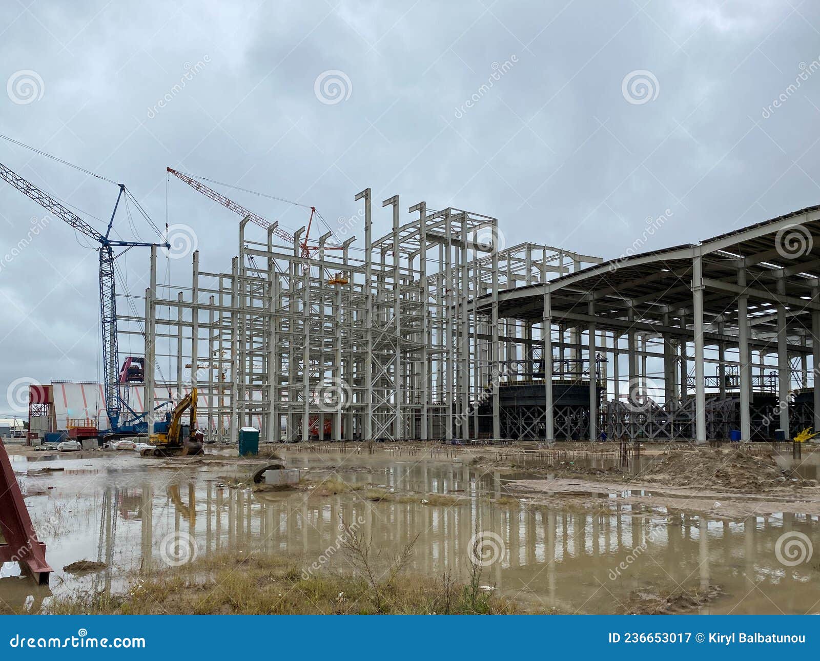 Industrial Plants are Currently Under Construction Stock Image - Image ...