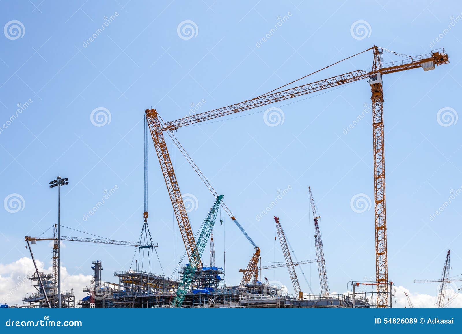 Industrial Plants are Currently Under Construction Stock Image - Image ...