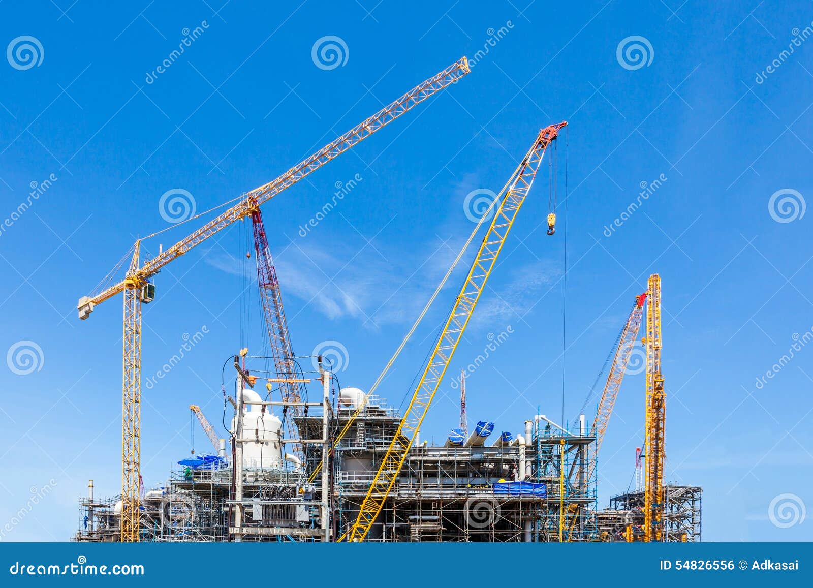 Industrial Plants are Currently Under Construction Stock Photo - Image ...