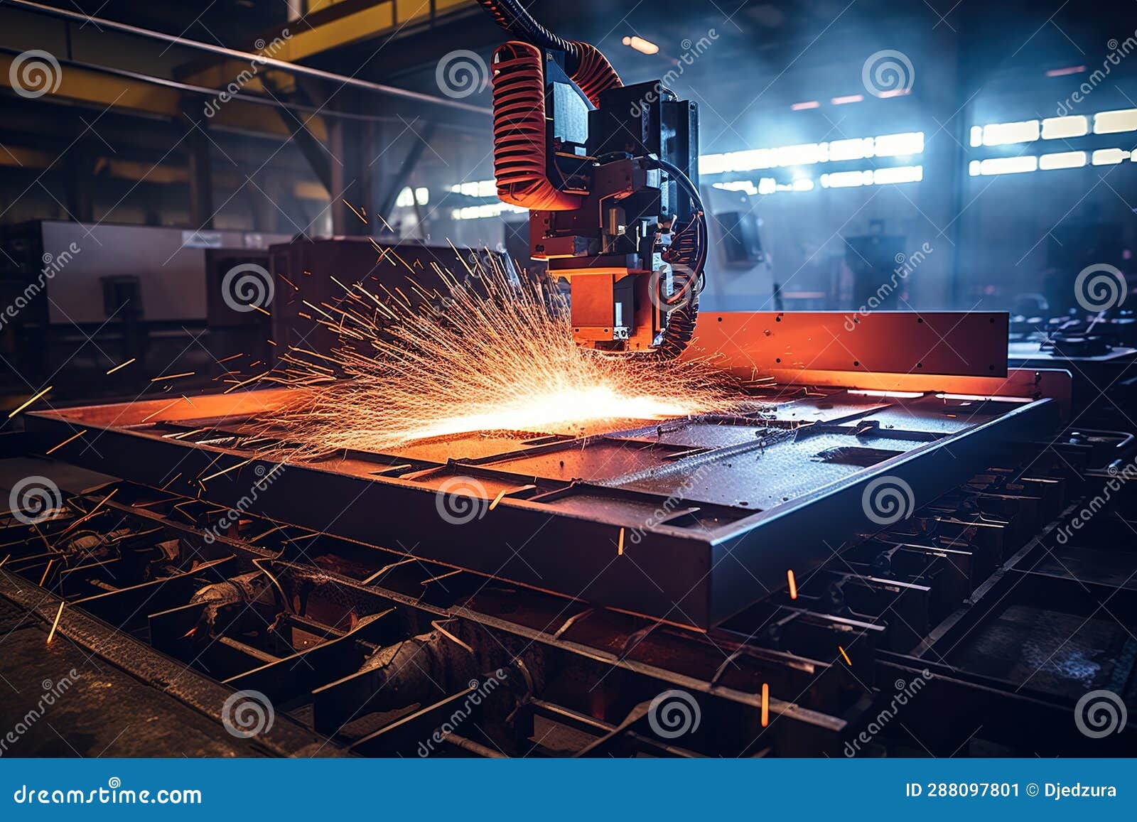Industrial Plasma Cutter Installed in the Factory Stock Image - Image ...