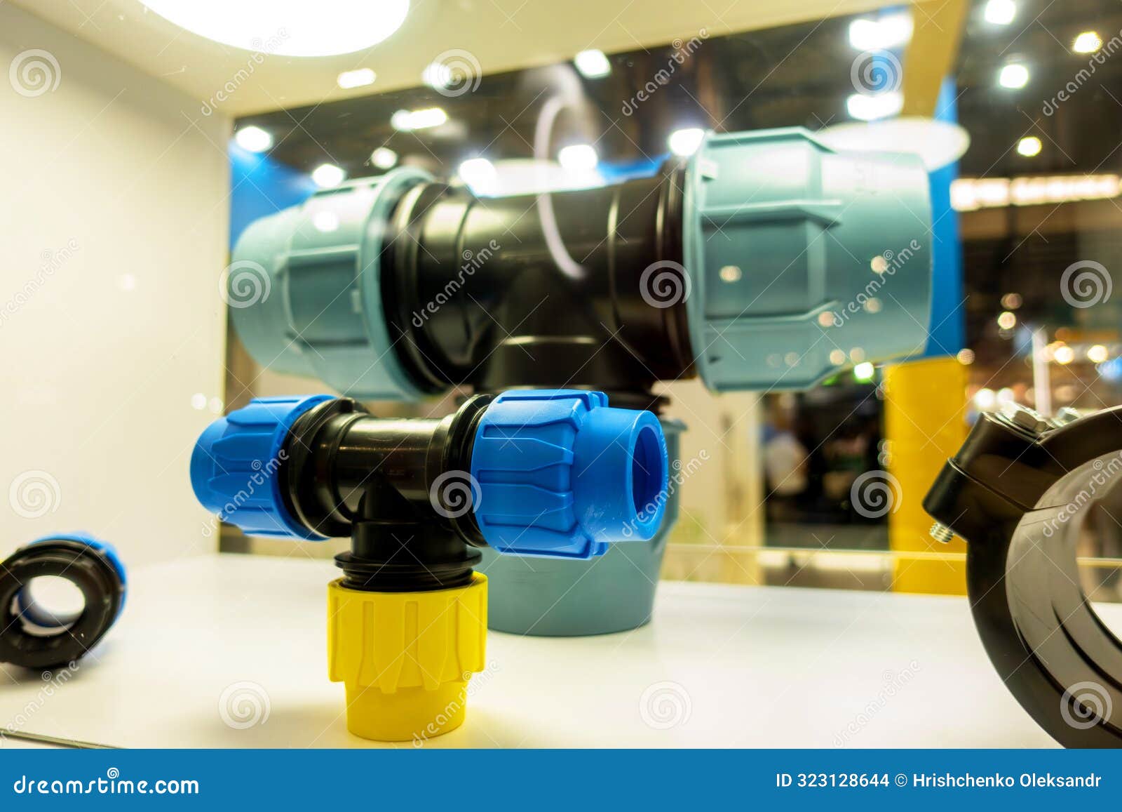 Industrial Plastic Dual Outlet Hose Connector Stock Photo - Image of ...
