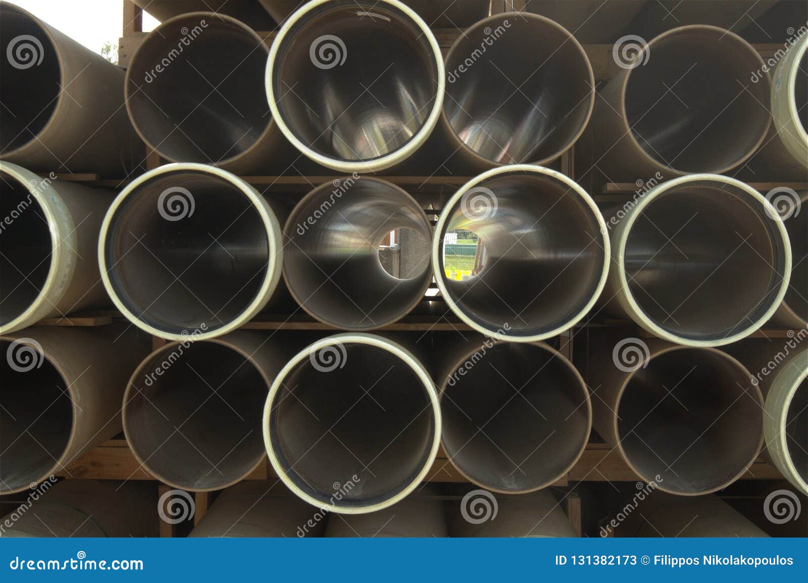 Plastic tubes stack pile stock image. Image of pipe - 131382173