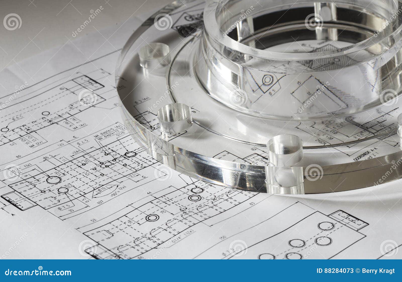 Industrial Plastics Acrylic Flange Bolts. Stock Image - Image of ...