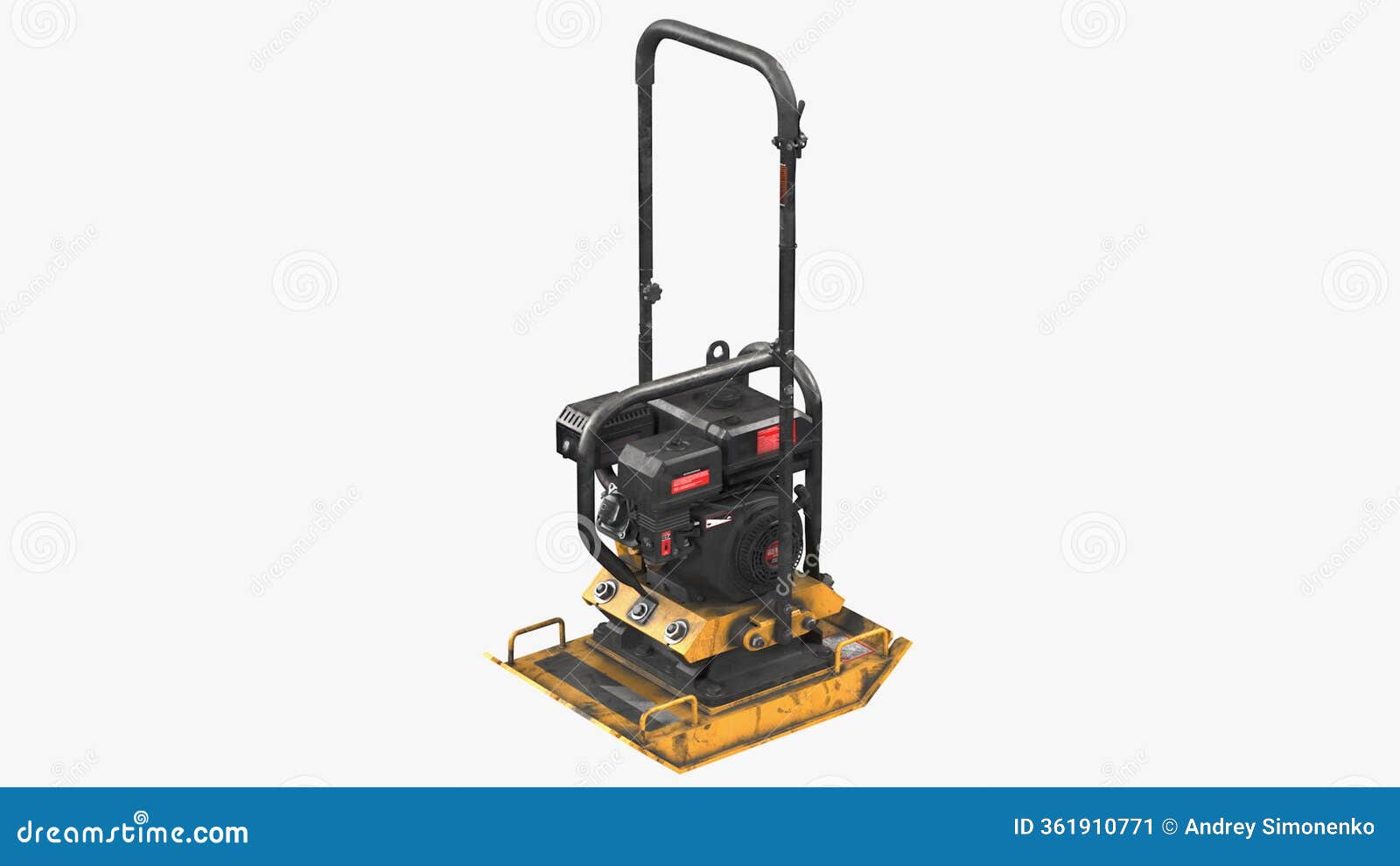 Industrial Plate Compactor with Protective Frame Design Stock Image ...