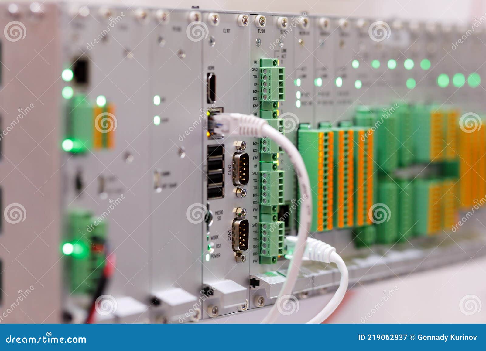 Industrial PLC Based Modular Controller System Stock Image - Image of ...