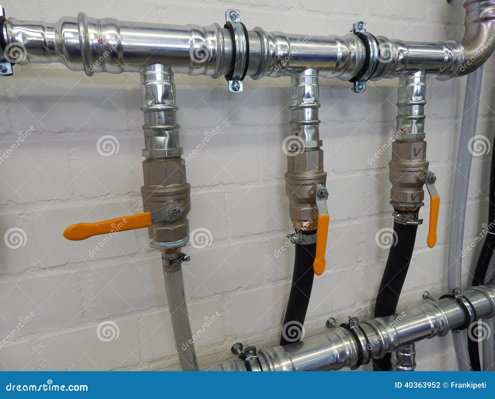 Plumbing Pipes With Fittings Stock Photography | CartoonDealer.com ...