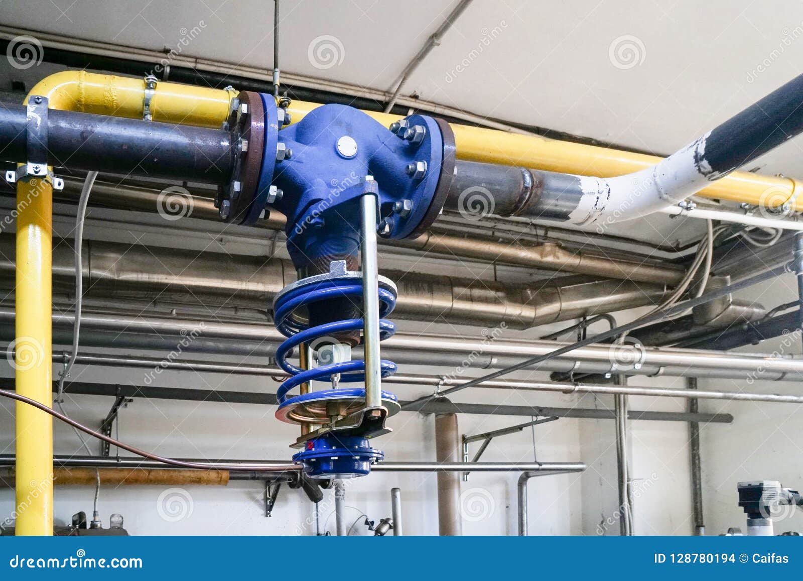 Pneumatic Control Valve in a Steam Heating System Stock Photo - Image ...