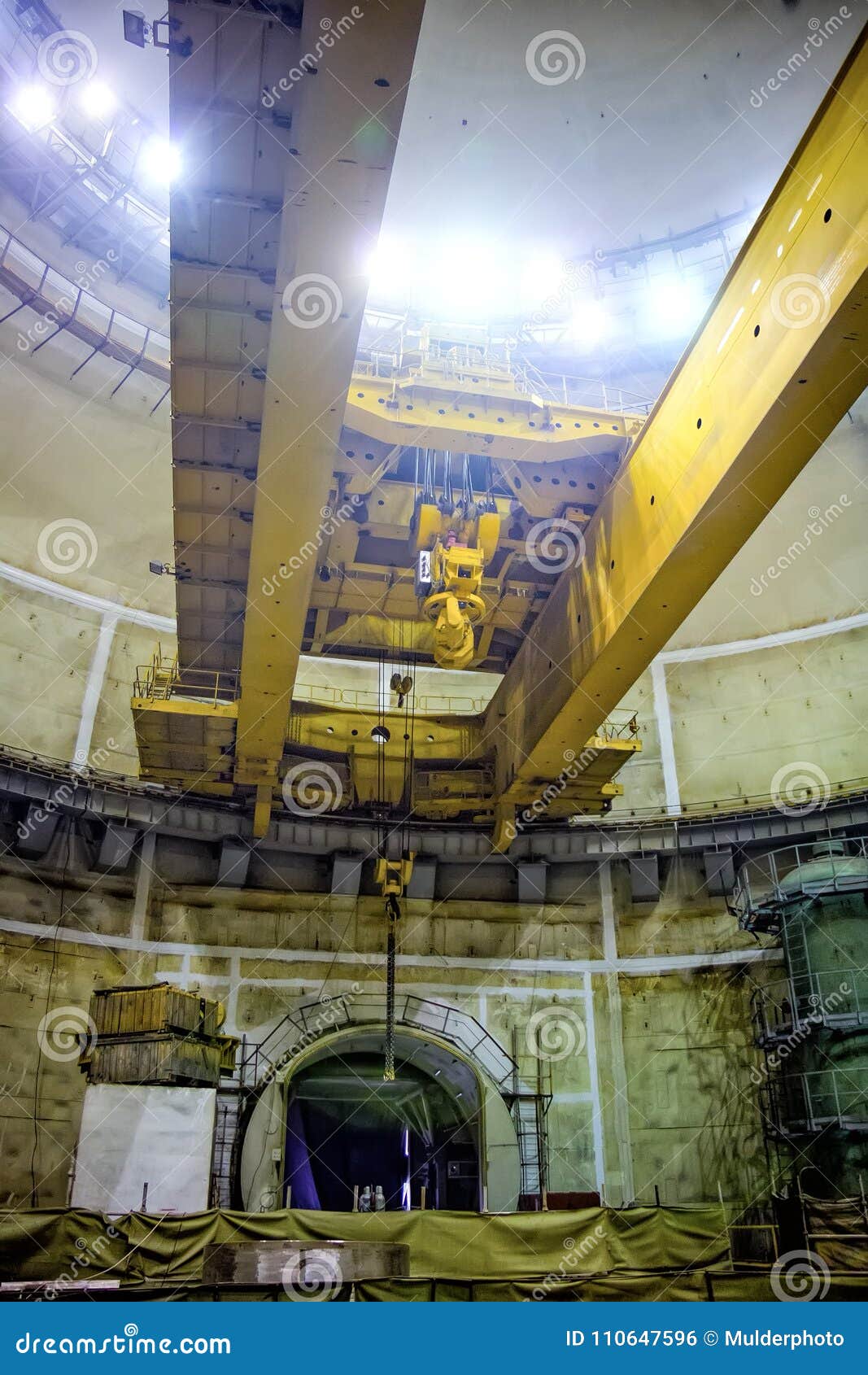 Industrial Polar Rotary Crane of Bridge Type. Construction of Nuclear ...