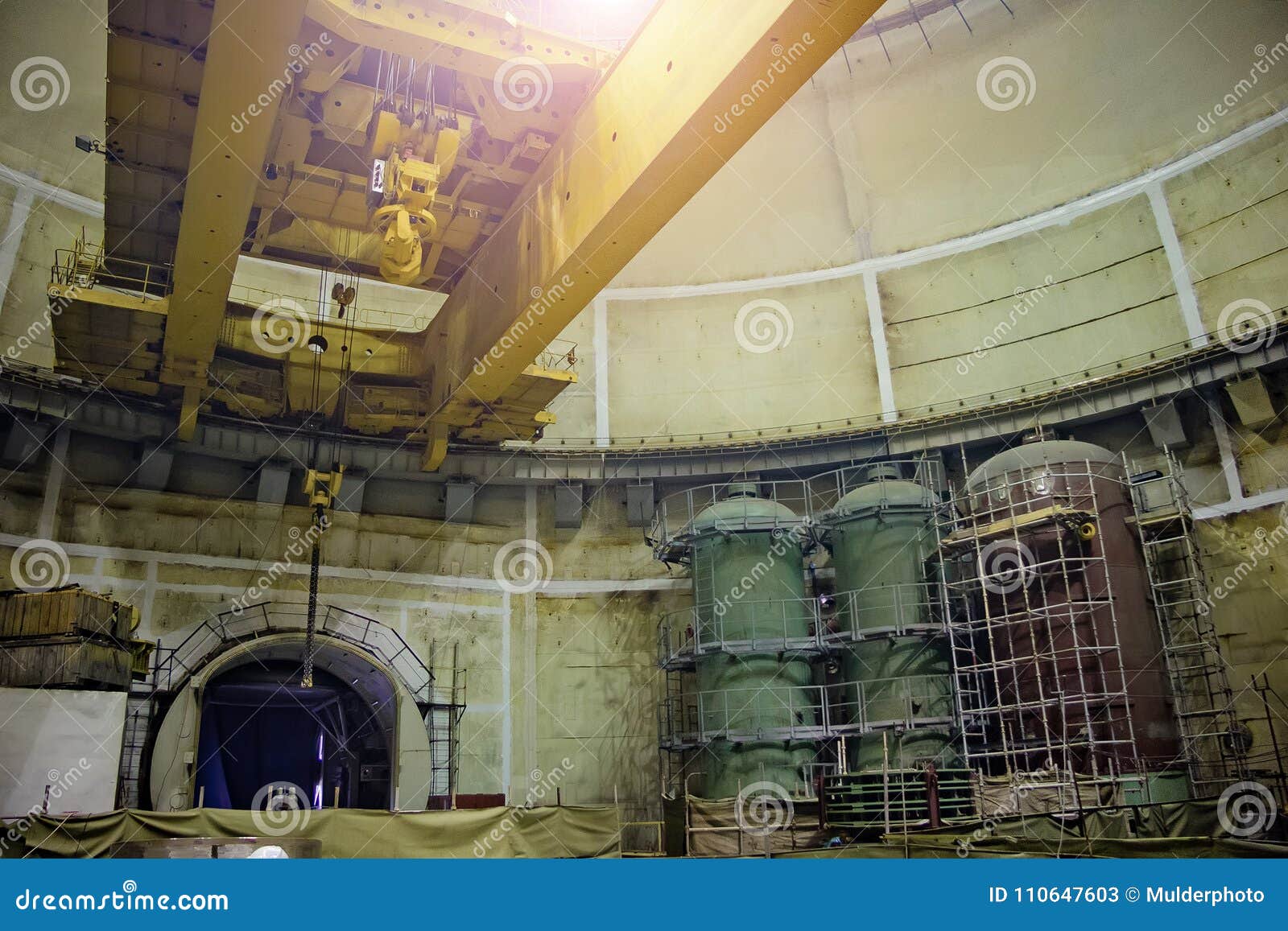 Industrial Polar Rotary Crane of Bridge Type. Construction of Nuclear ...