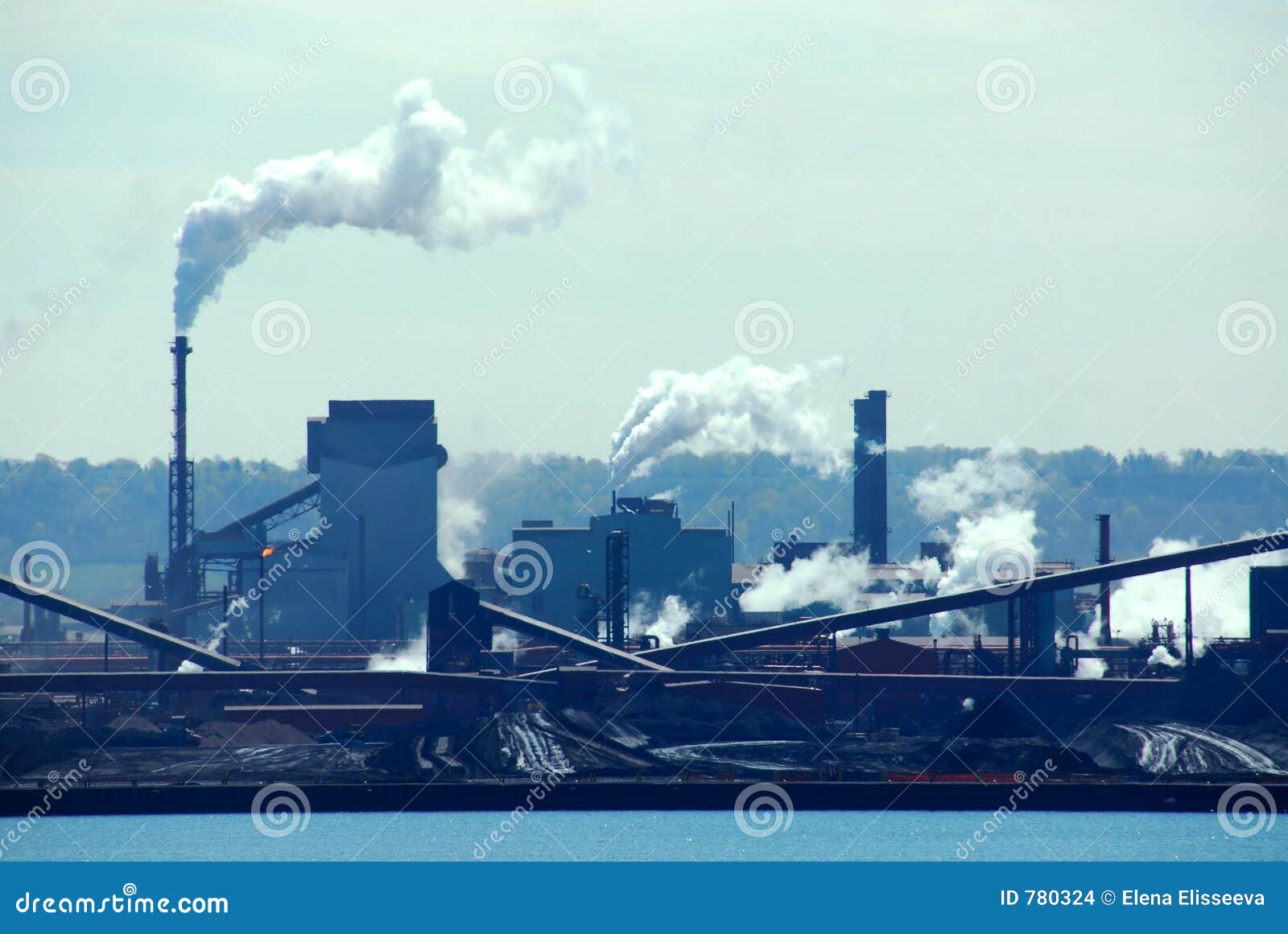 Industrial pollution stock photo. Image of blue, smoke - 780324