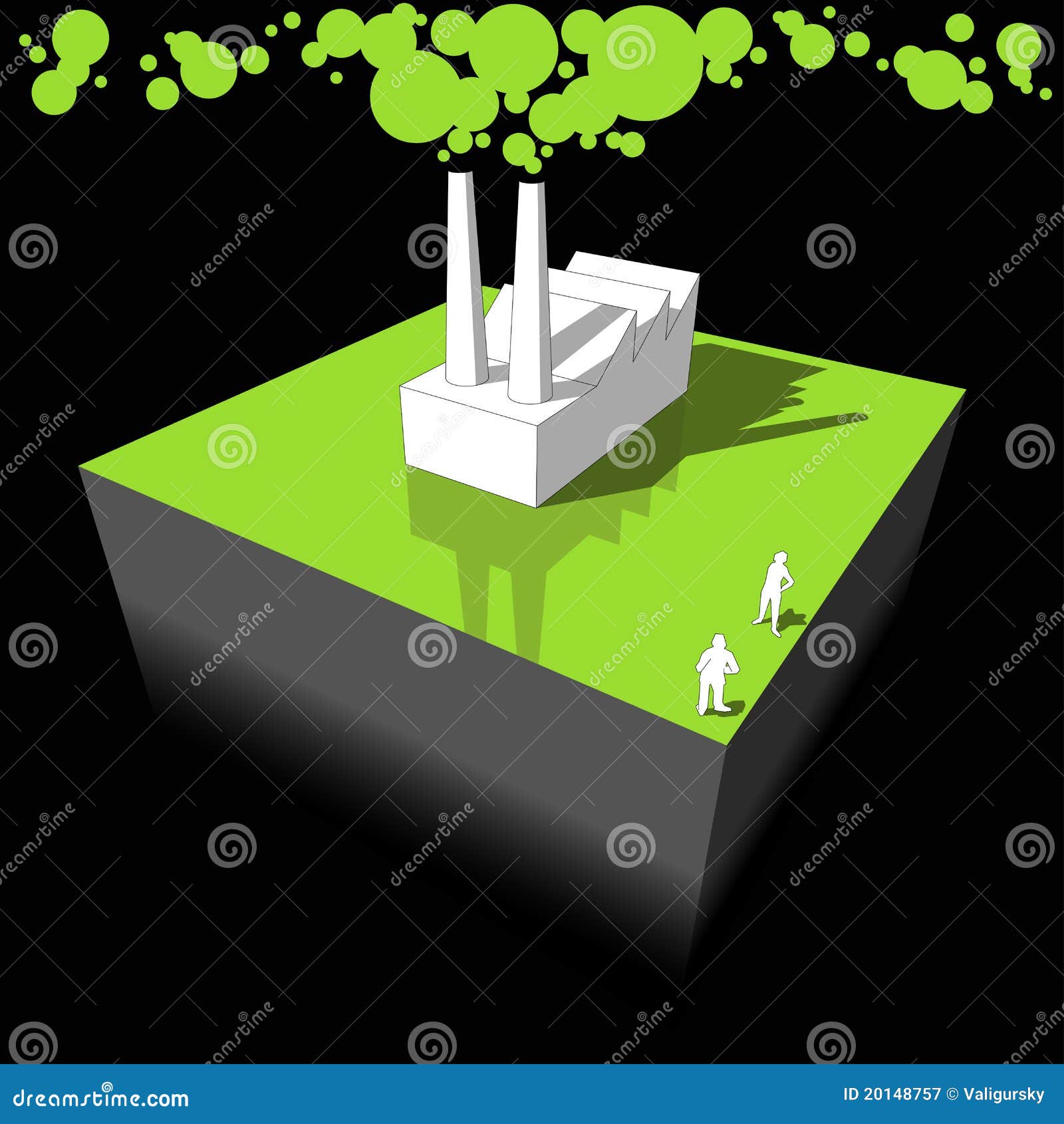 Industrial Pollution Diagram Stock Vector - Illustration of black ...