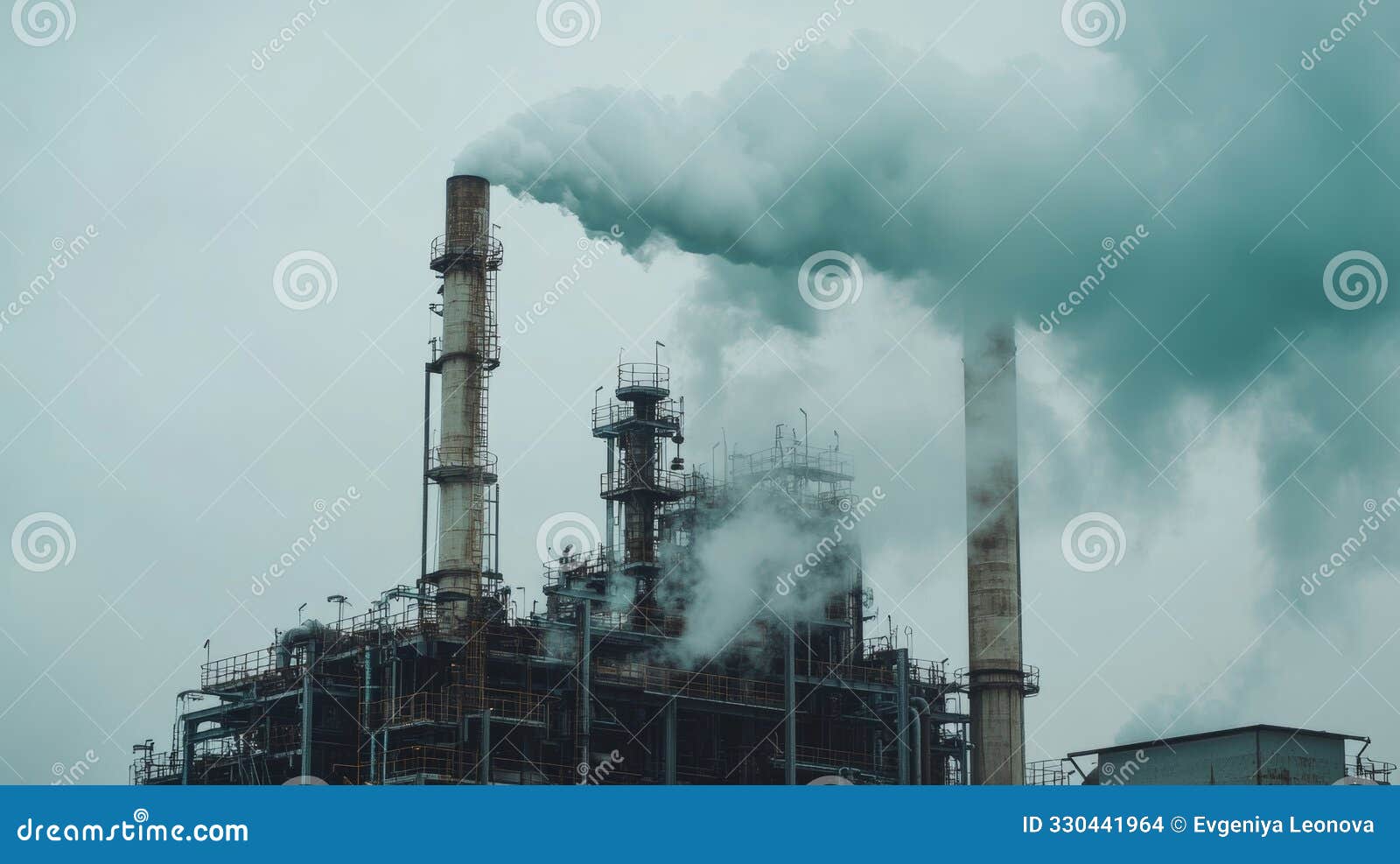 Industrial Pollution Factory Emitting Harmful Substances Causing ...