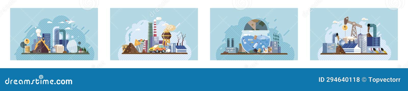 Industrial Pollution. Vector. Industrial Pollution is Complex Problem ...