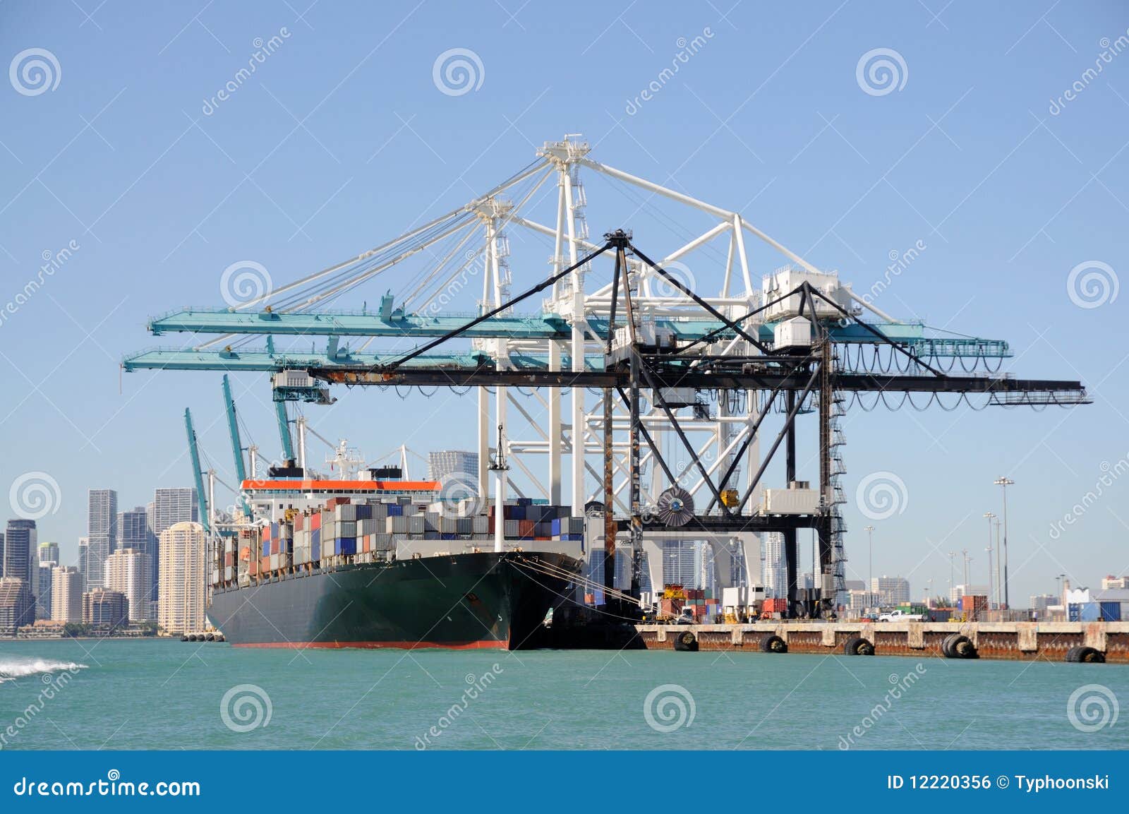 Industrial port stock photo. Image of harbour, cargo - 12220356