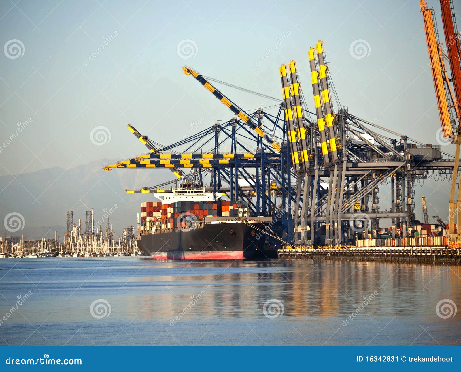 Industrial Port stock image. Image of shoreline, waterfront - 16342831