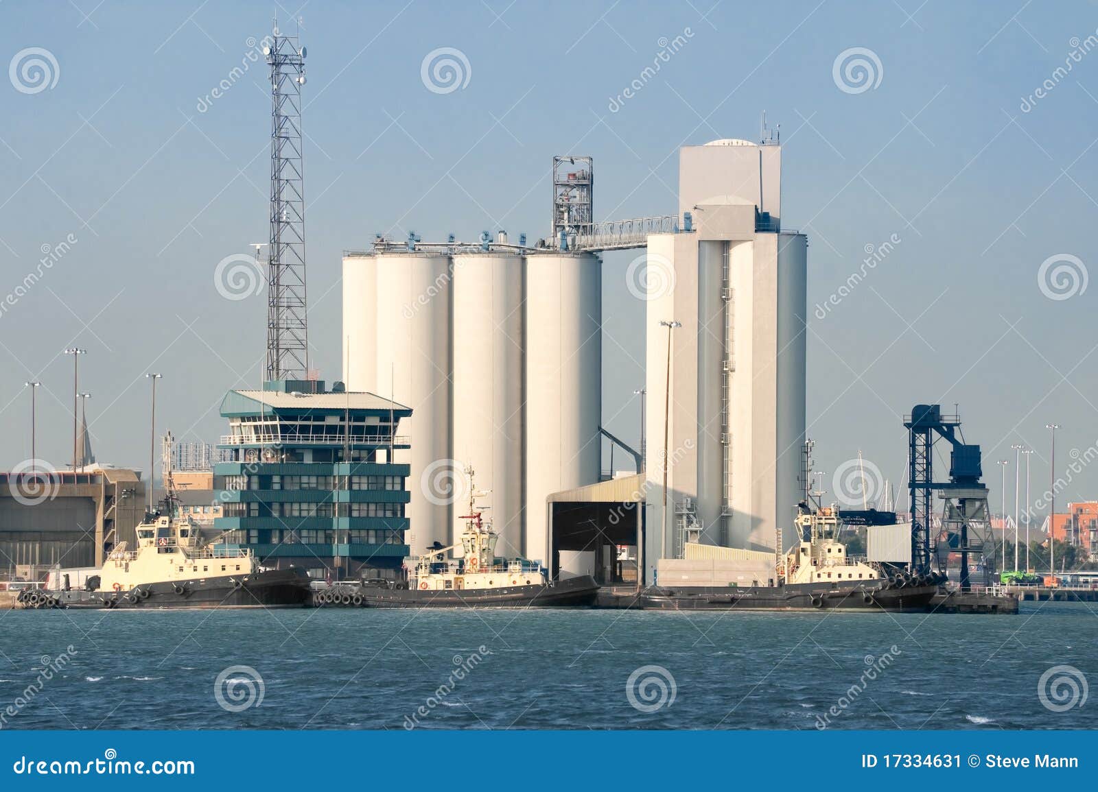 Industrial port stock image. Image of port, refinery - 17334631