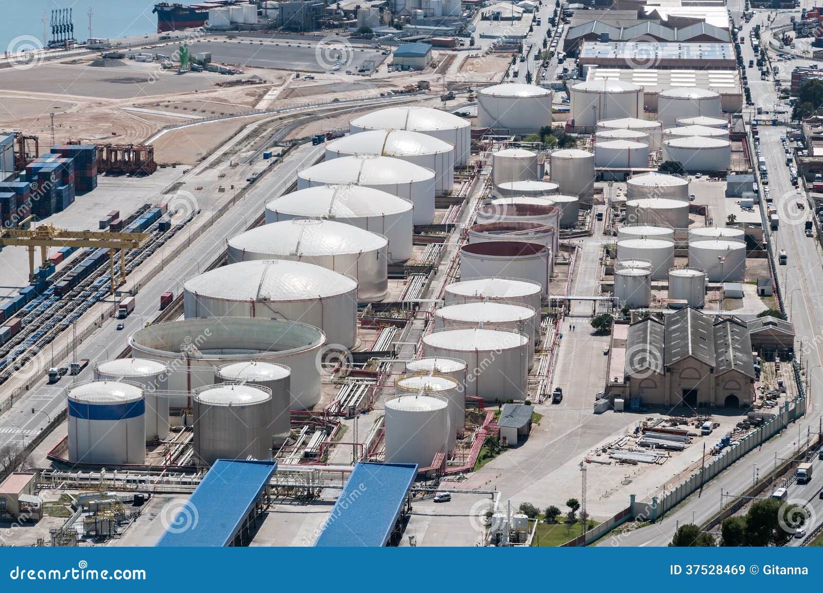 Industrial port stock image. Image of maritime, goods - 37528469