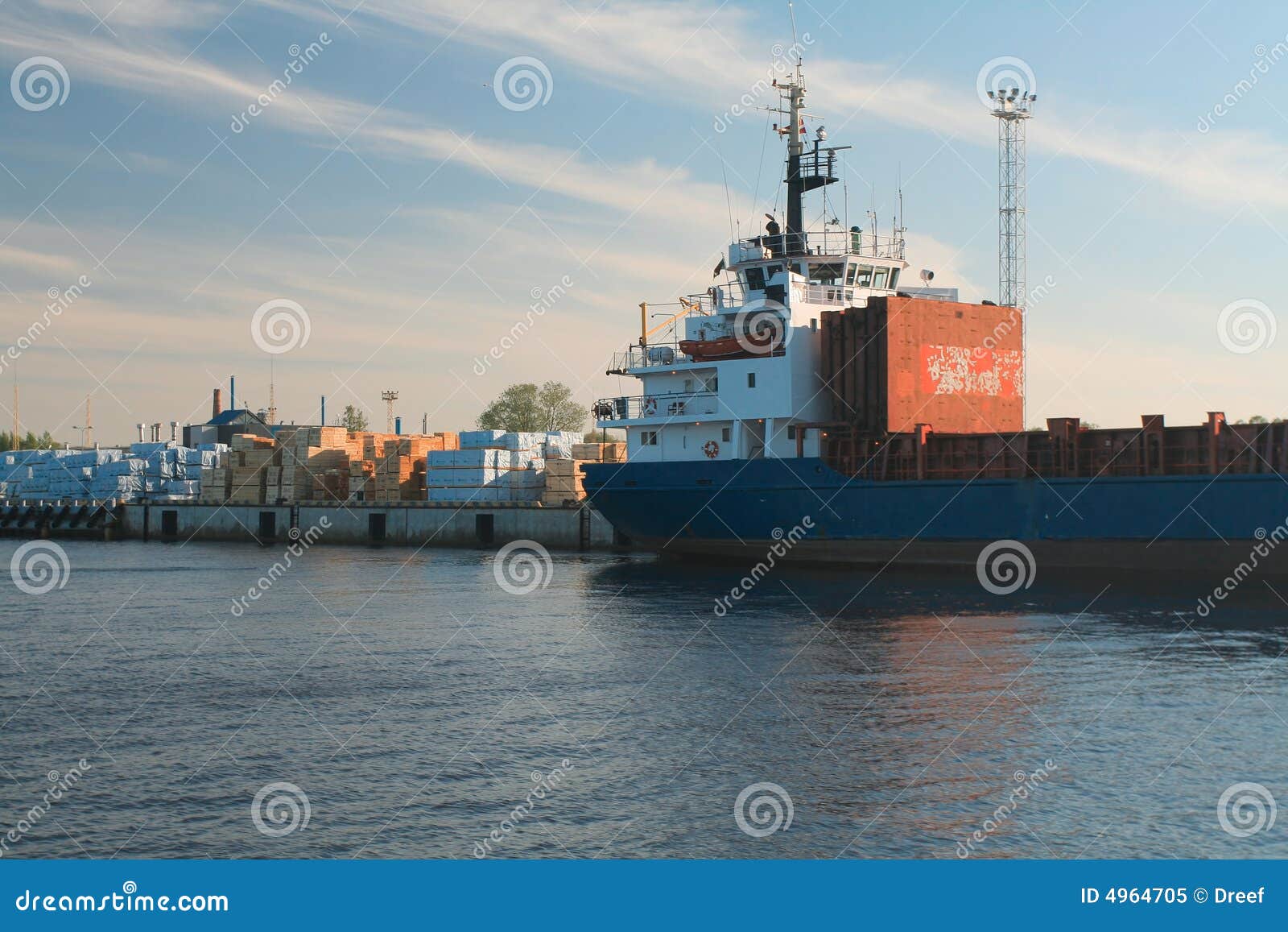 Industrial port stock image. Image of boat, harbor, jetty - 4964705