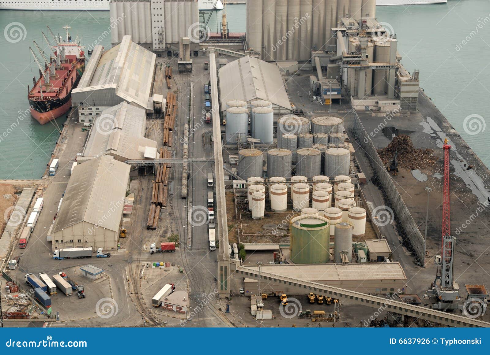 Industrial port stock photo. Image of chemical, cargo - 6637926