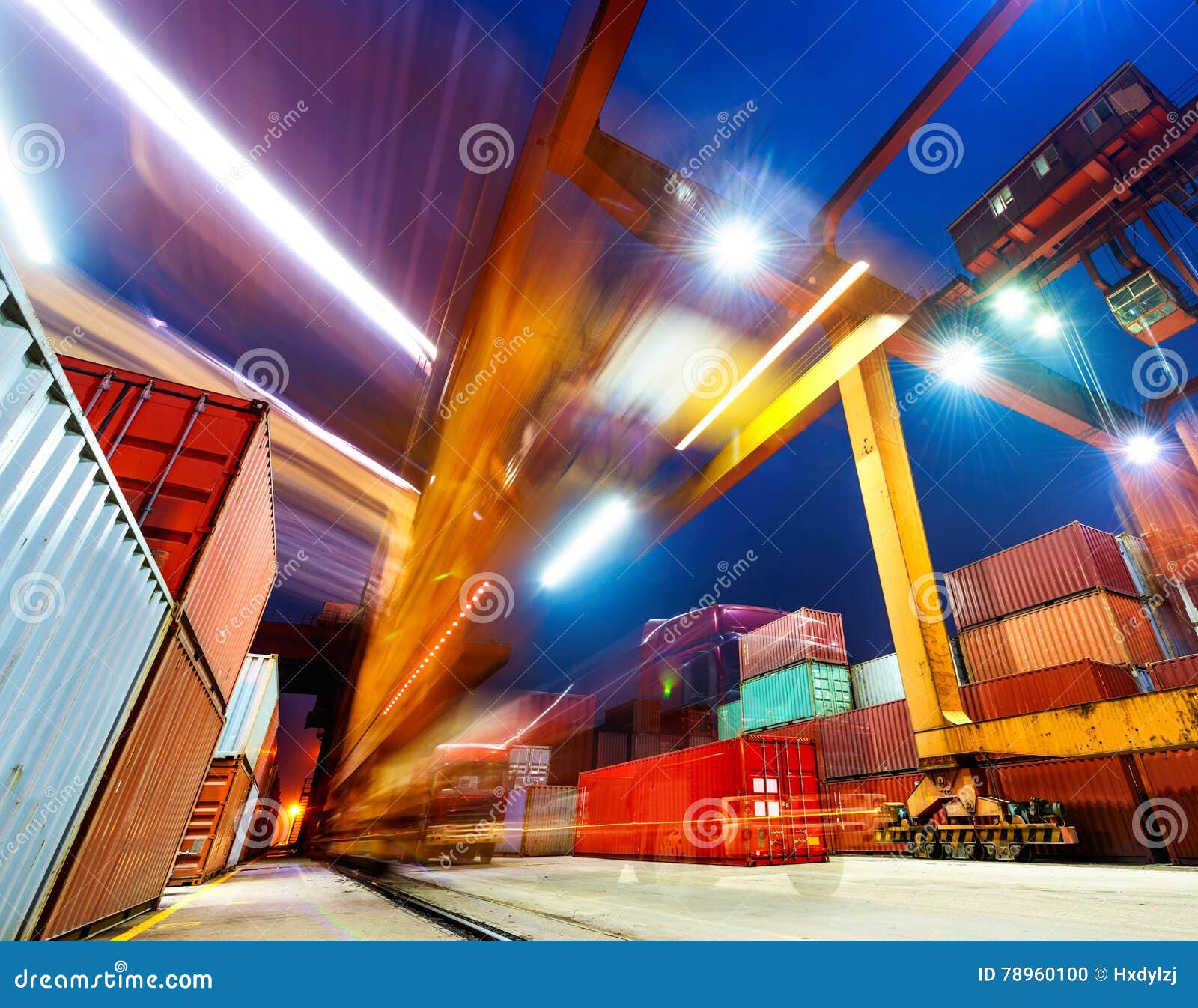Industrial Port with Containers in the China Stock Photo - Image of ...