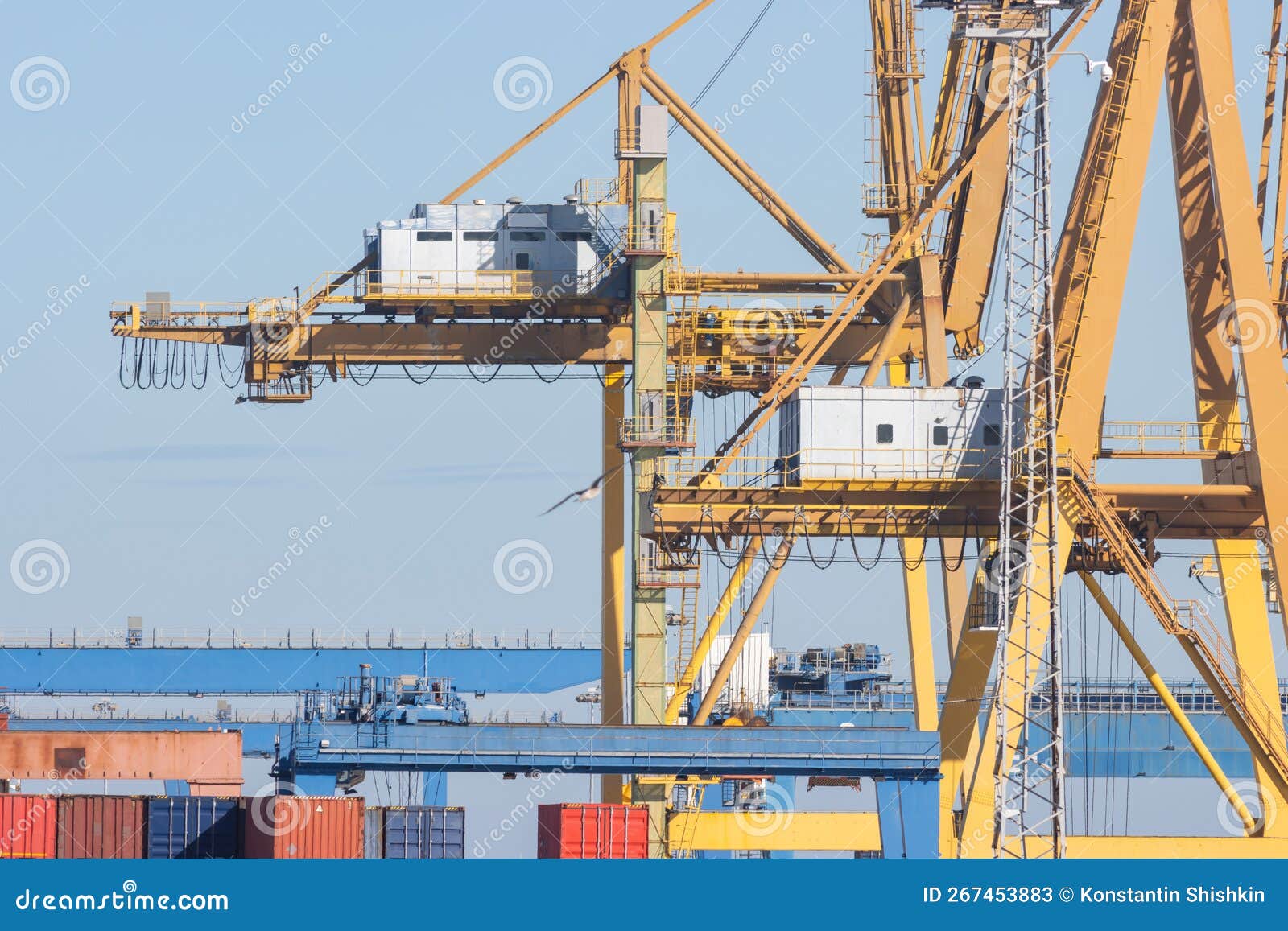 Industrial Port Station for Cargo Loading Stock Image - Image of ...