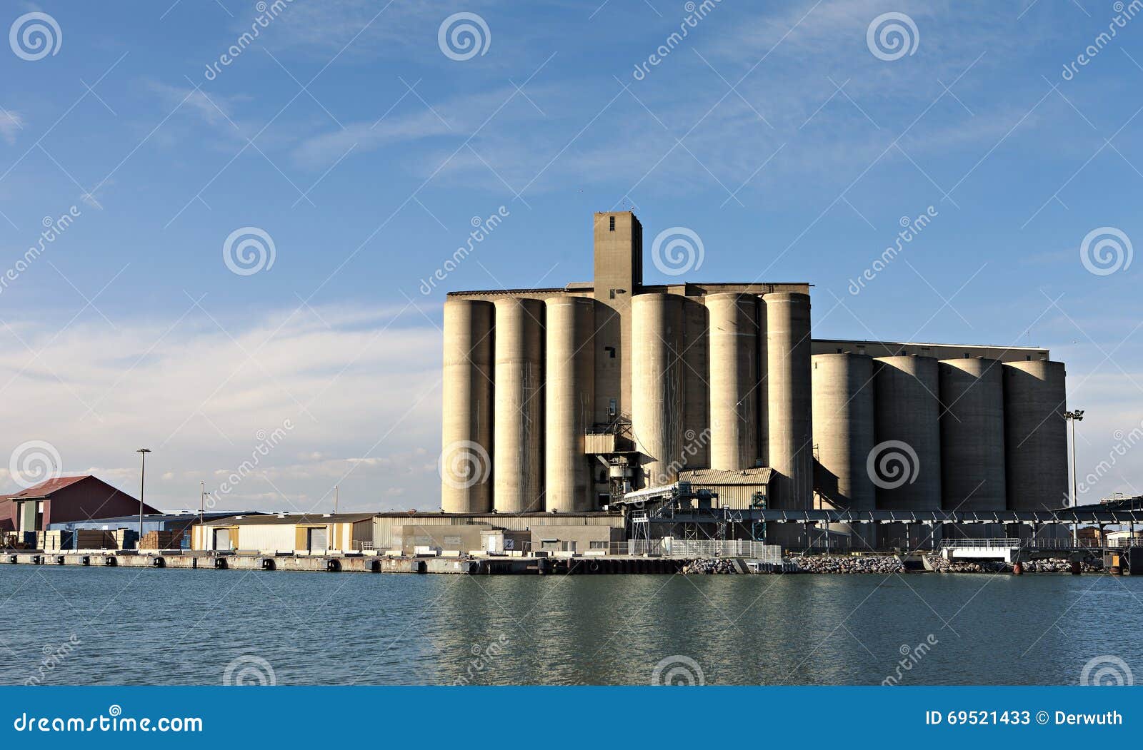 Industrial Port with Storage Silos Stock Image - Image of industry ...