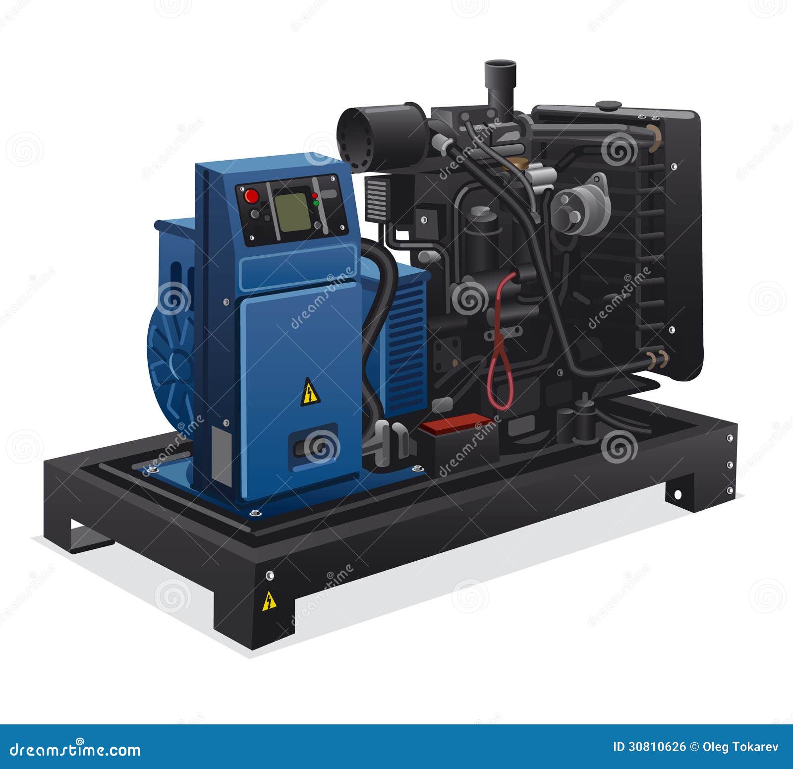 Industrial power generator stock illustration. Illustration of machine ...
