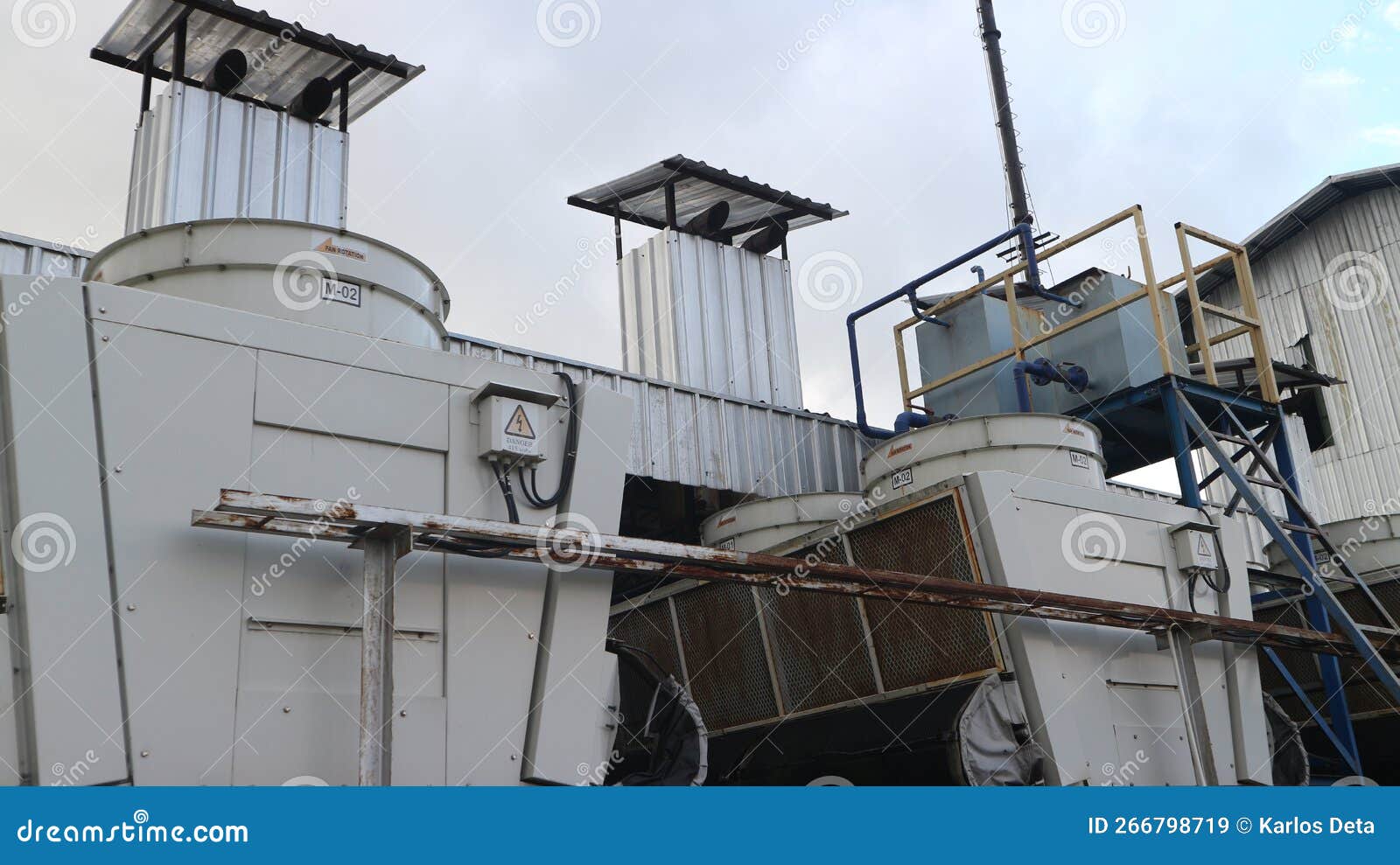 Industrial Power Machine in the City with Clouds Stock Image - Image of ...