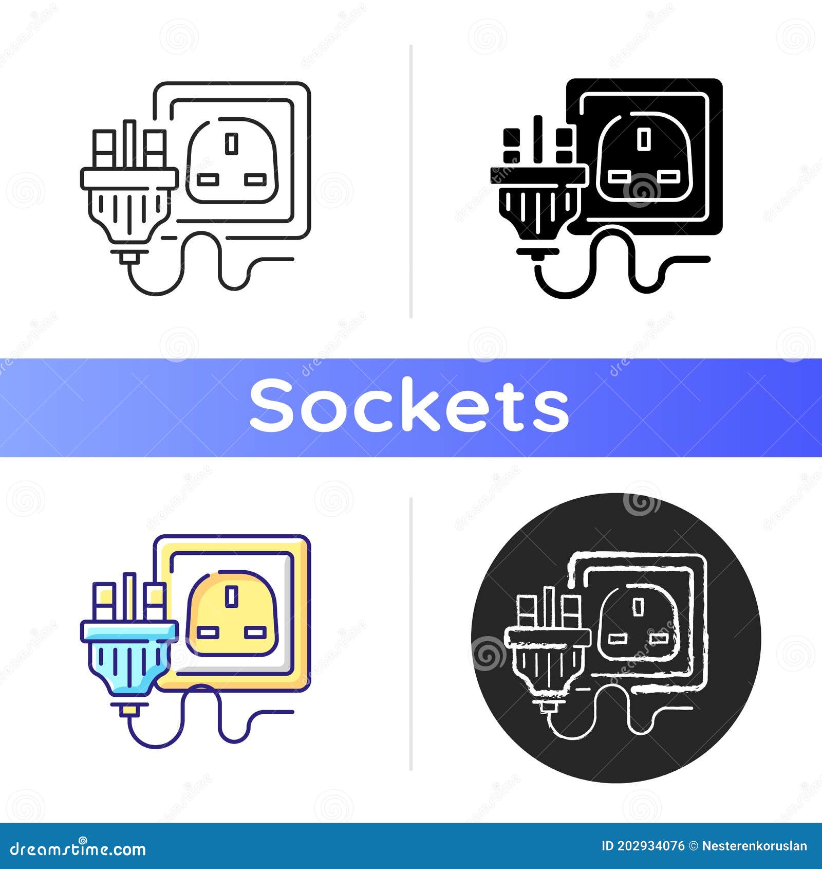 Industrial Power Outlet Icon Stock Vector - Illustration of contour ...