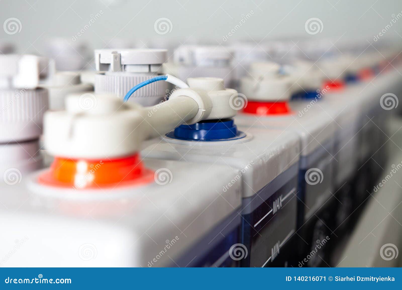Industrial Powerful Electric Battery Stock Image - Image of isolated ...