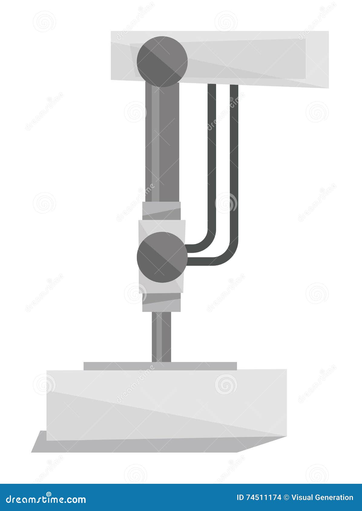Industrial Press Machine Vector Illustration. Stock Vector ...
