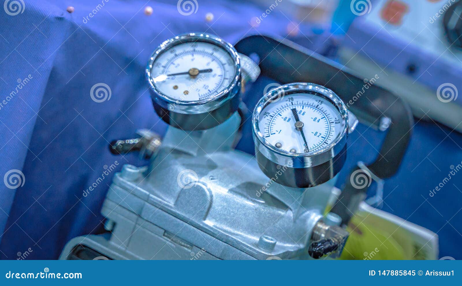 Industrial Pressure Gauge Equipment in Laboratory Stock Image - Image ...